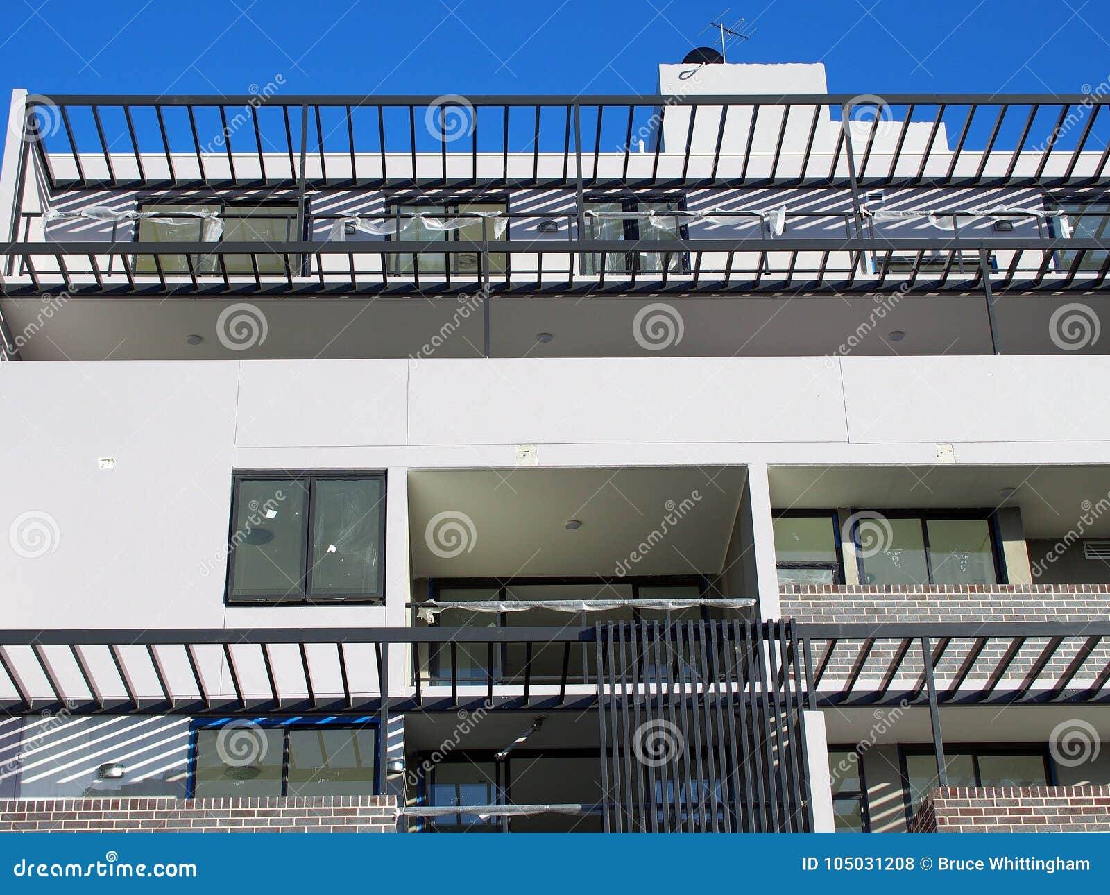 Construction of a Modern Multi Level Building Stock Photo - Image of ...