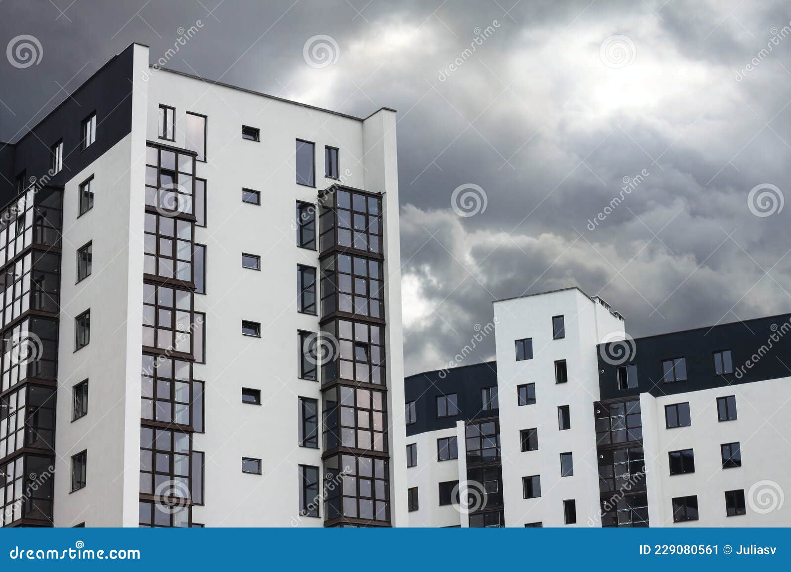 Construction of Modern Multi-storey Building Stock Image - Image of ...