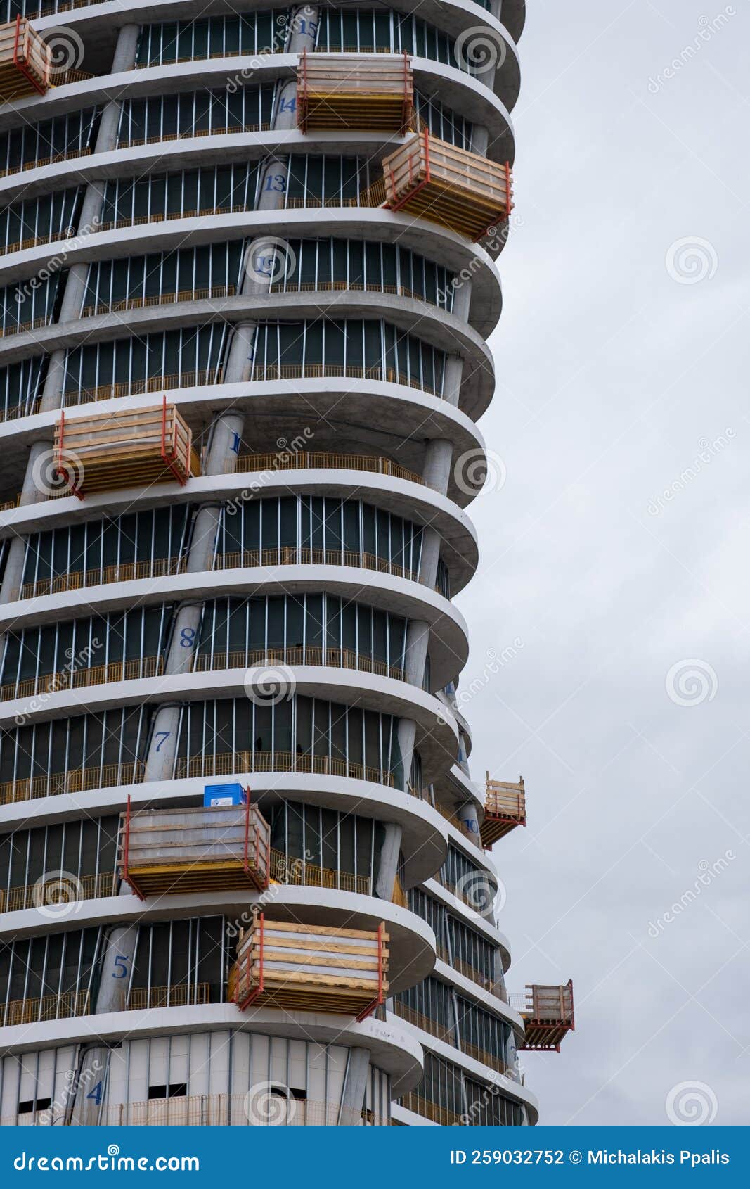 Construction of Modern Skyscraper Building with Luxury Apartments ...