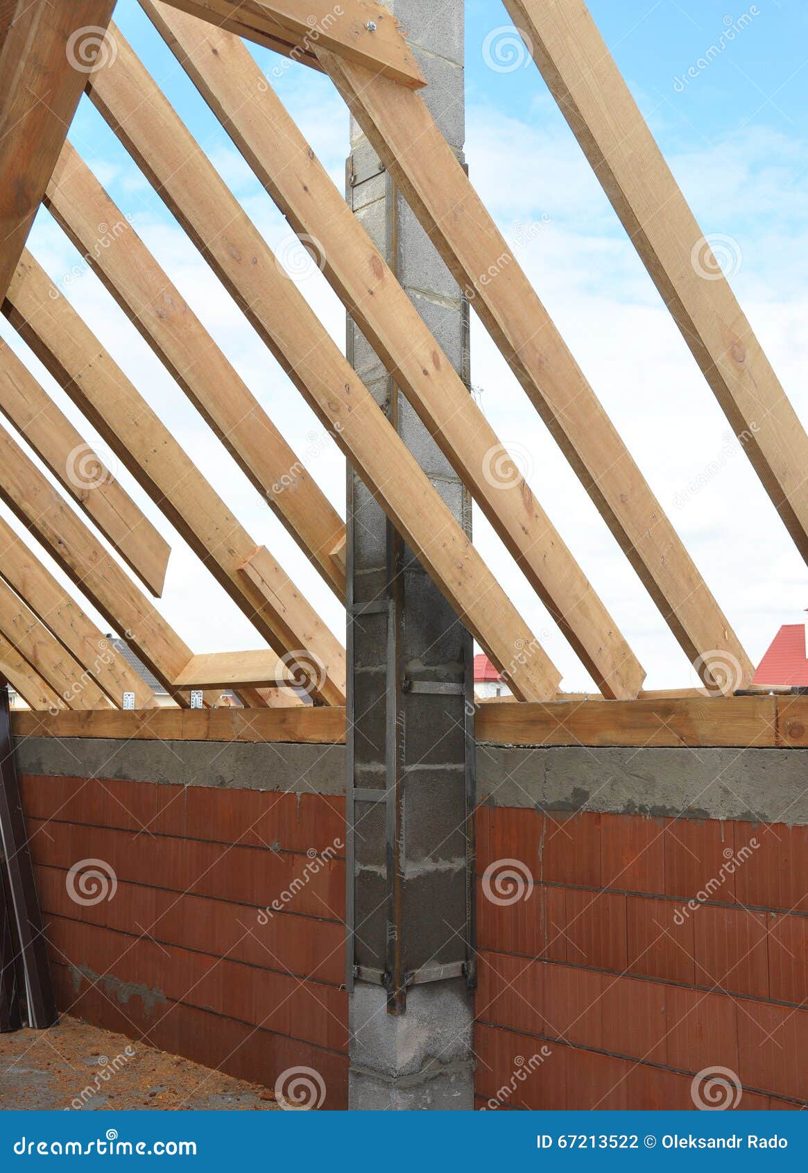 Construction of Modular Ceramic Chimney Stack in the Attic House Roof ...