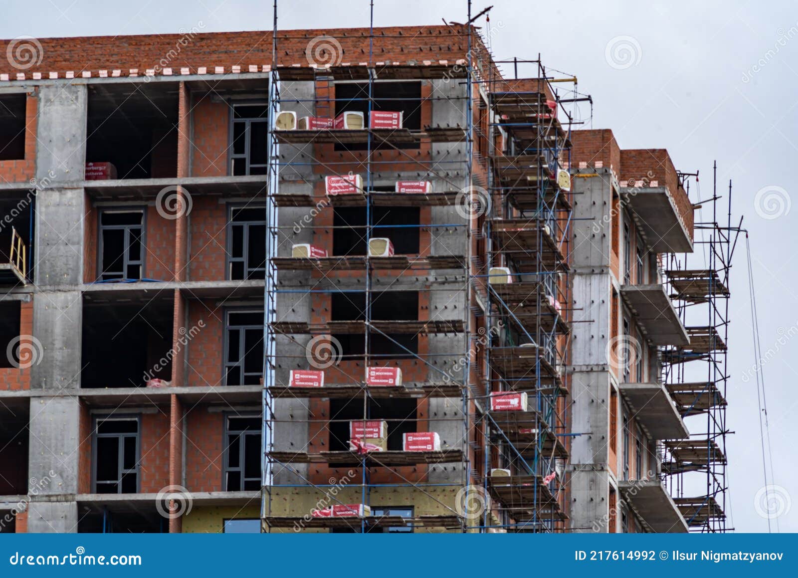Construction of a Monolithic Apartment Building and Brickwork Stock ...