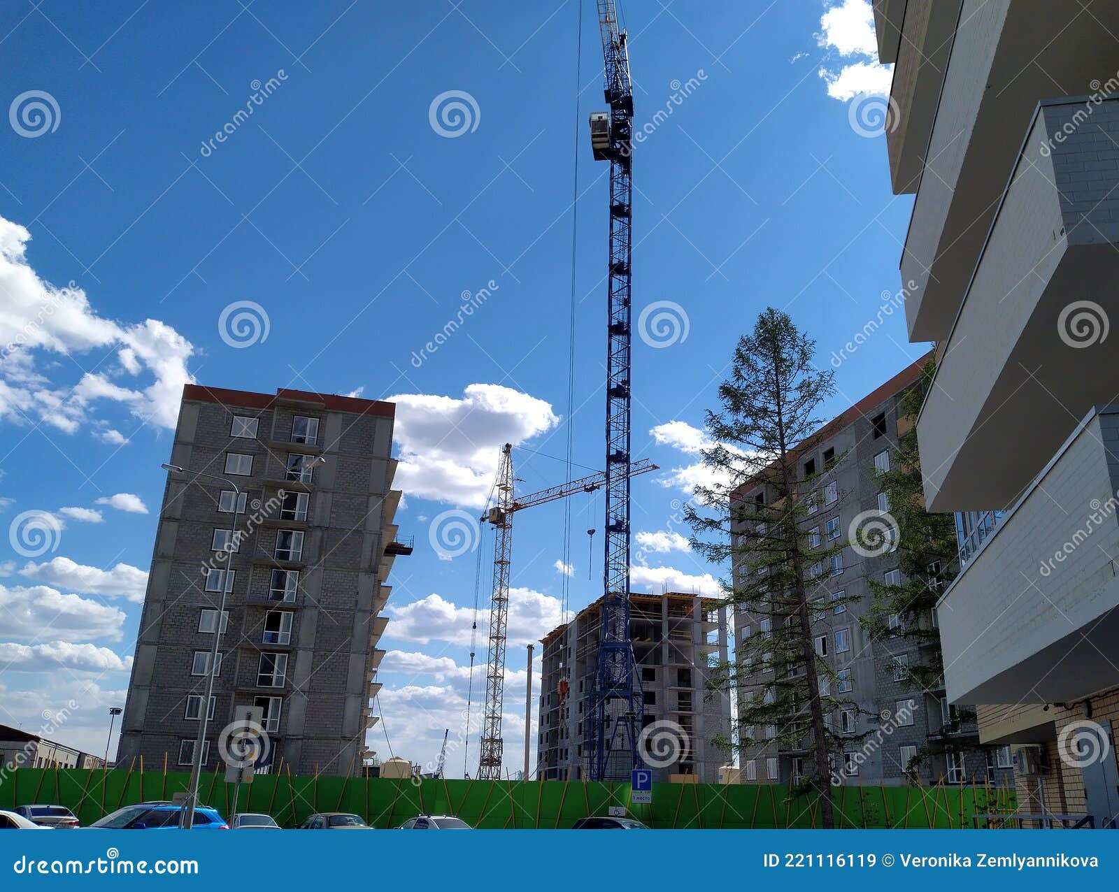 Construction of a Monolithic Brick Multi-storey Building Stock Image ...