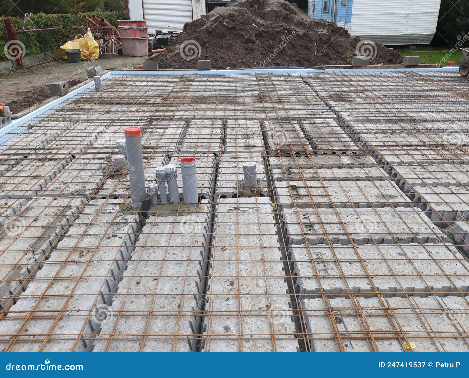 Monolithic Foundation for the House Stock Image - Image of architecture ...