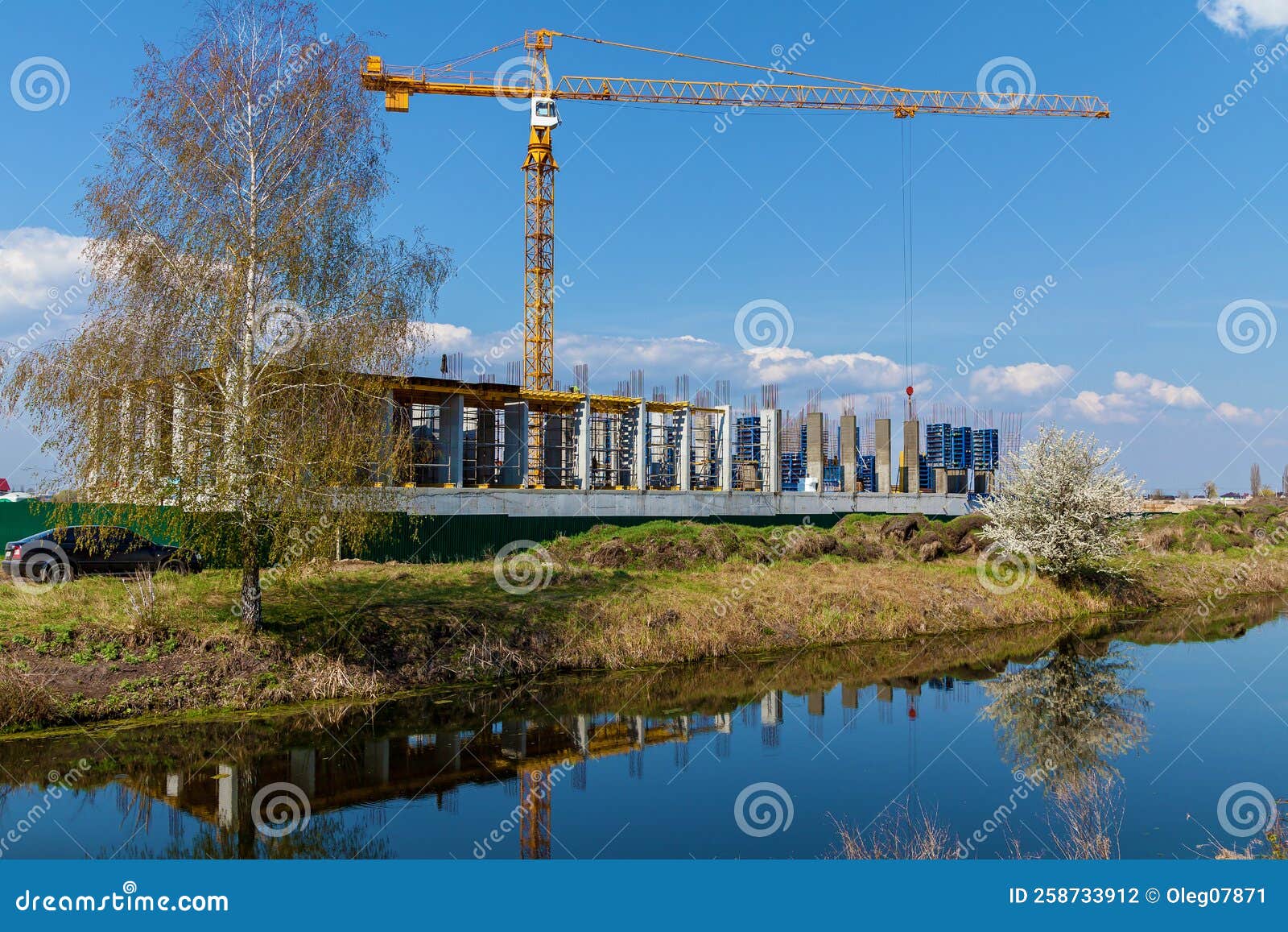 Construction of Monolithic Multi-storey Buildings Stock Photo - Image ...