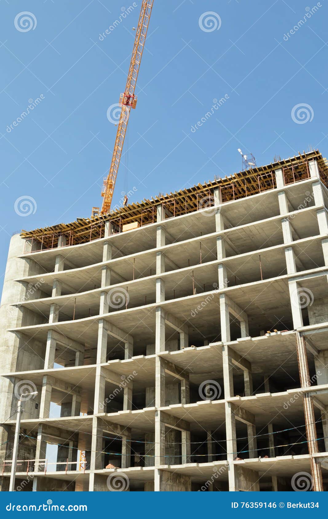 Construction of Monolithic Multi-storey House Stock Photo - Image of ...