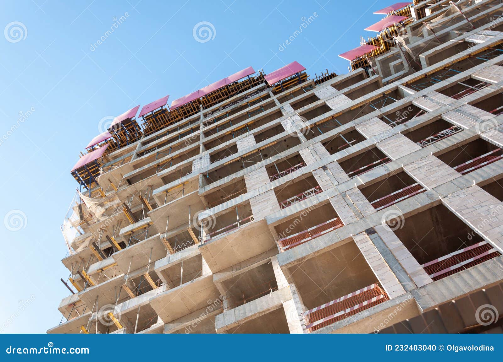 Construction of Monolithic Office Building in Moscow, Russia Stock ...