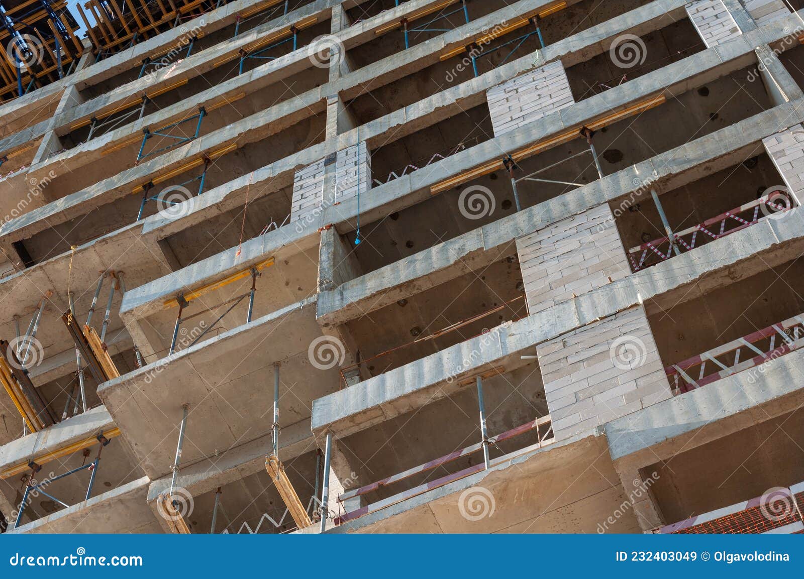 Uncompleted Office Building Shell With Bracing Royalty-Free Stock Photo ...