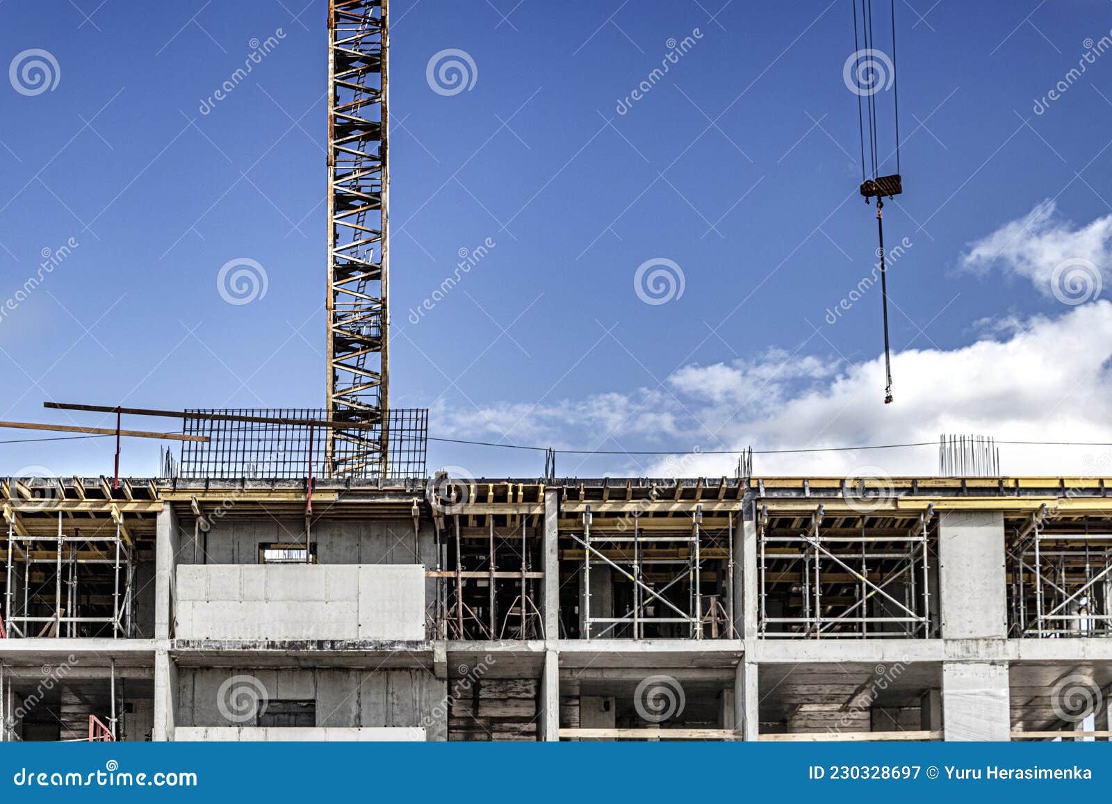 Construction of a Monolithic Reinforced Concrete House. Modern Building ...