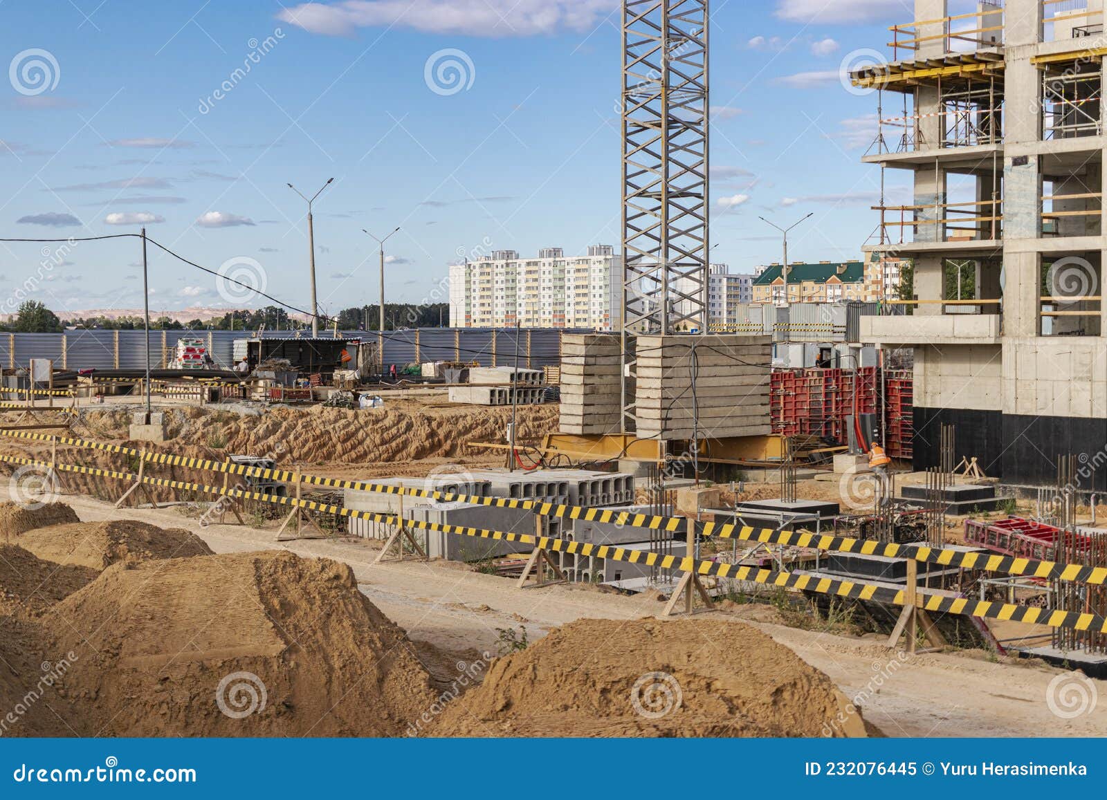 Construction of a Monolithic Reinforced Concrete House. Modern Building ...
