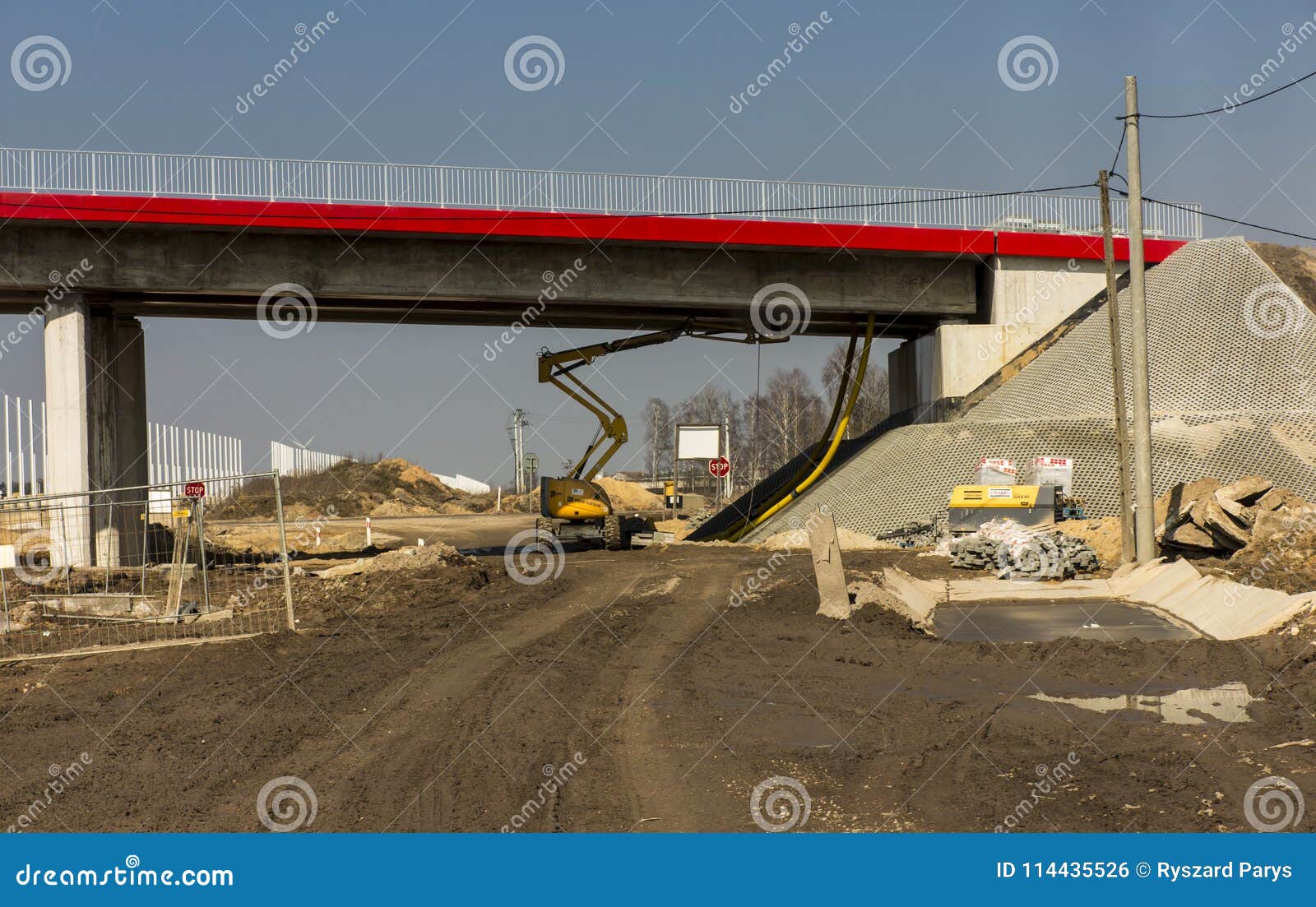 Construction of the A1 Motorway in Poland Editorial Photo - Image of ...