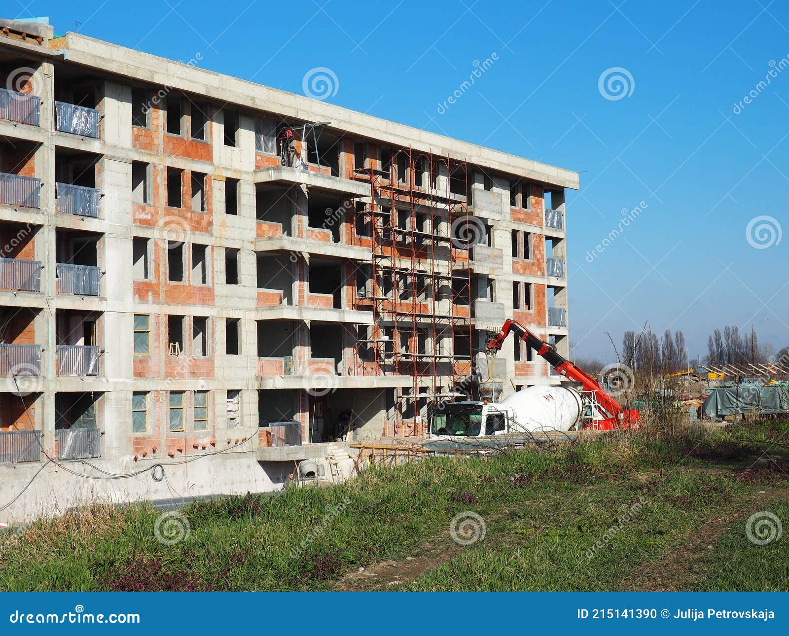 Concrete Frame Of Car Parking Construction Site Editorial Image ...