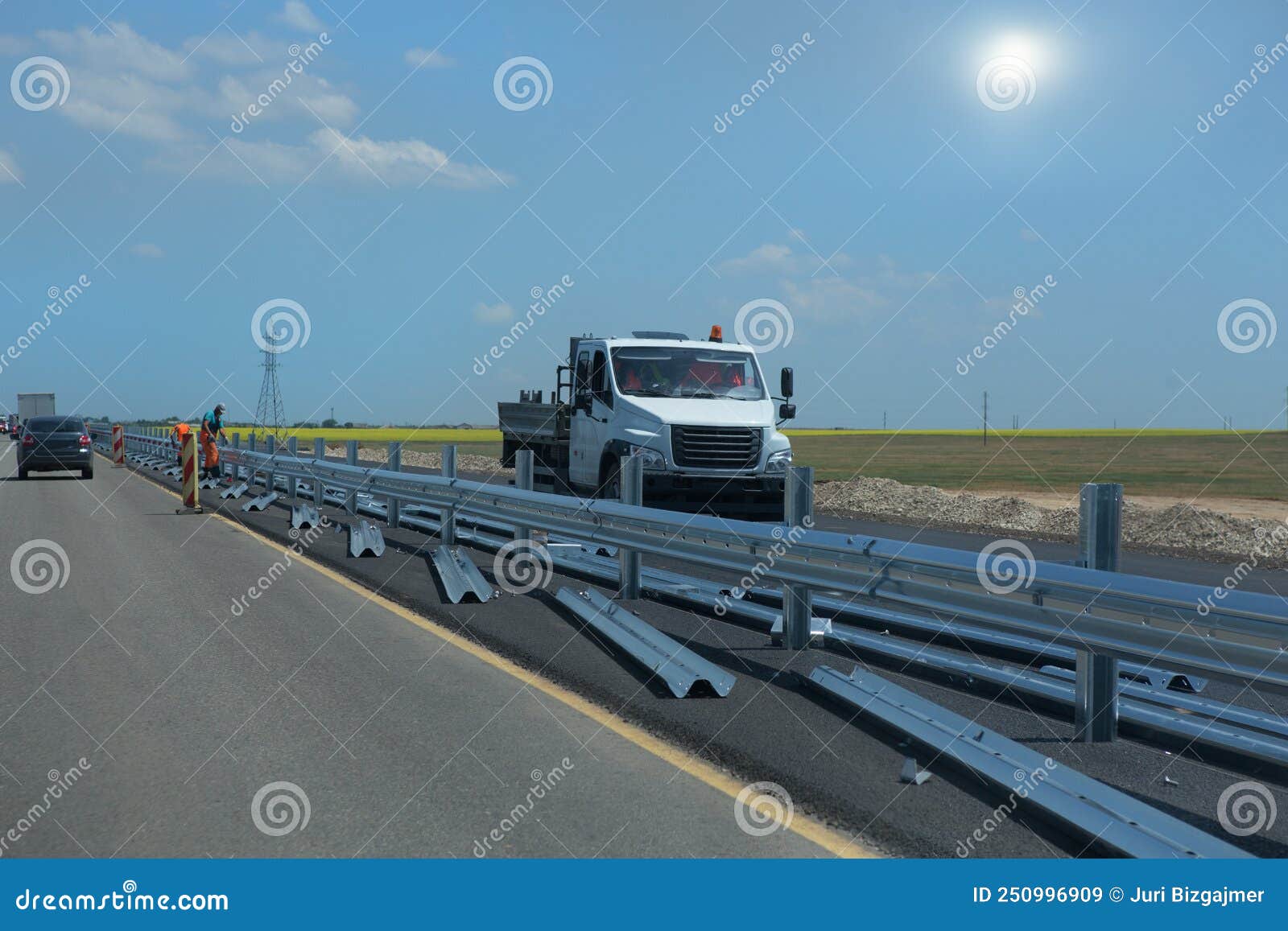 Construction of Multi-lane Highway Stock Image - Image of outdoor, town ...