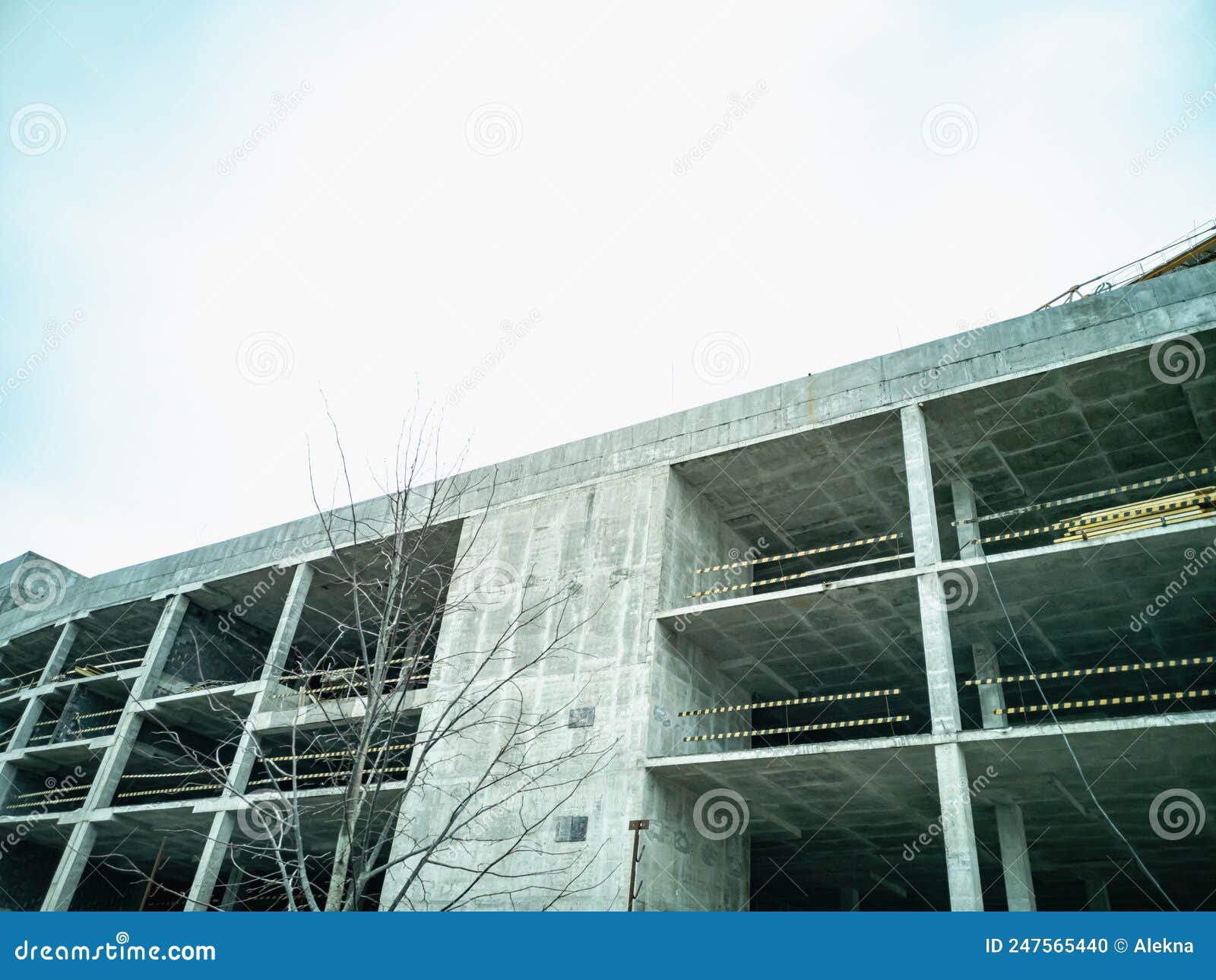 Construction of a Multi-level Parking for Cars. Monolithic Concrete ...