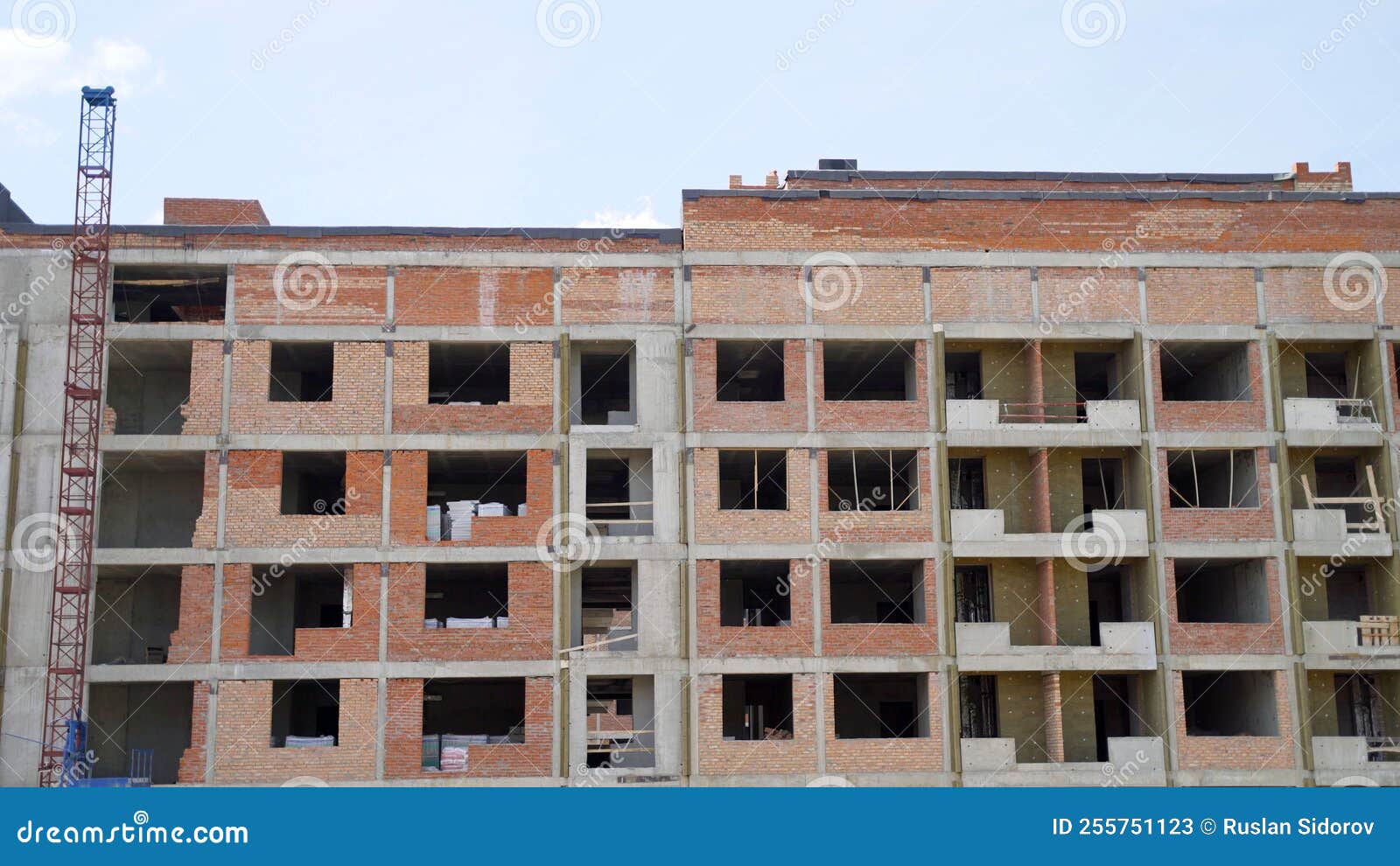 Stage of Construction of a Multi-storey Building. Unfinished Multi ...