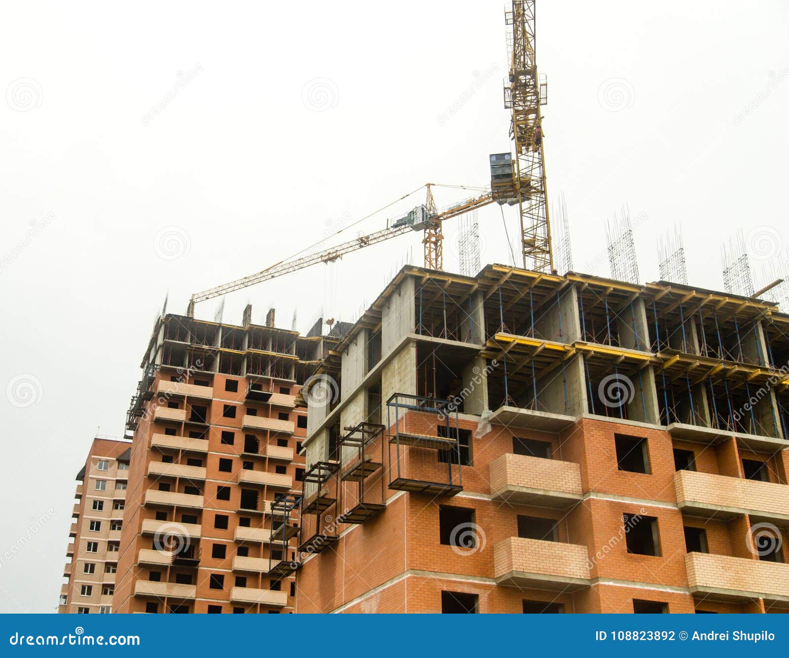 Construction of a Multi-storey Building in the City Stock Photo - Image ...