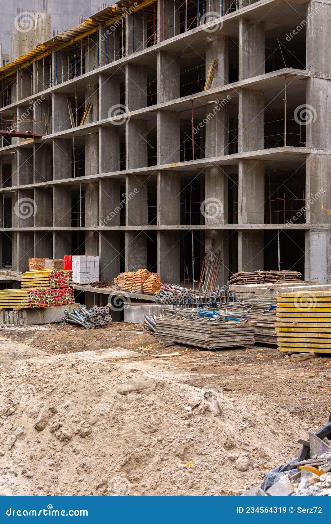 Construction of a Multi-storey Building in the City Stock Image - Image ...