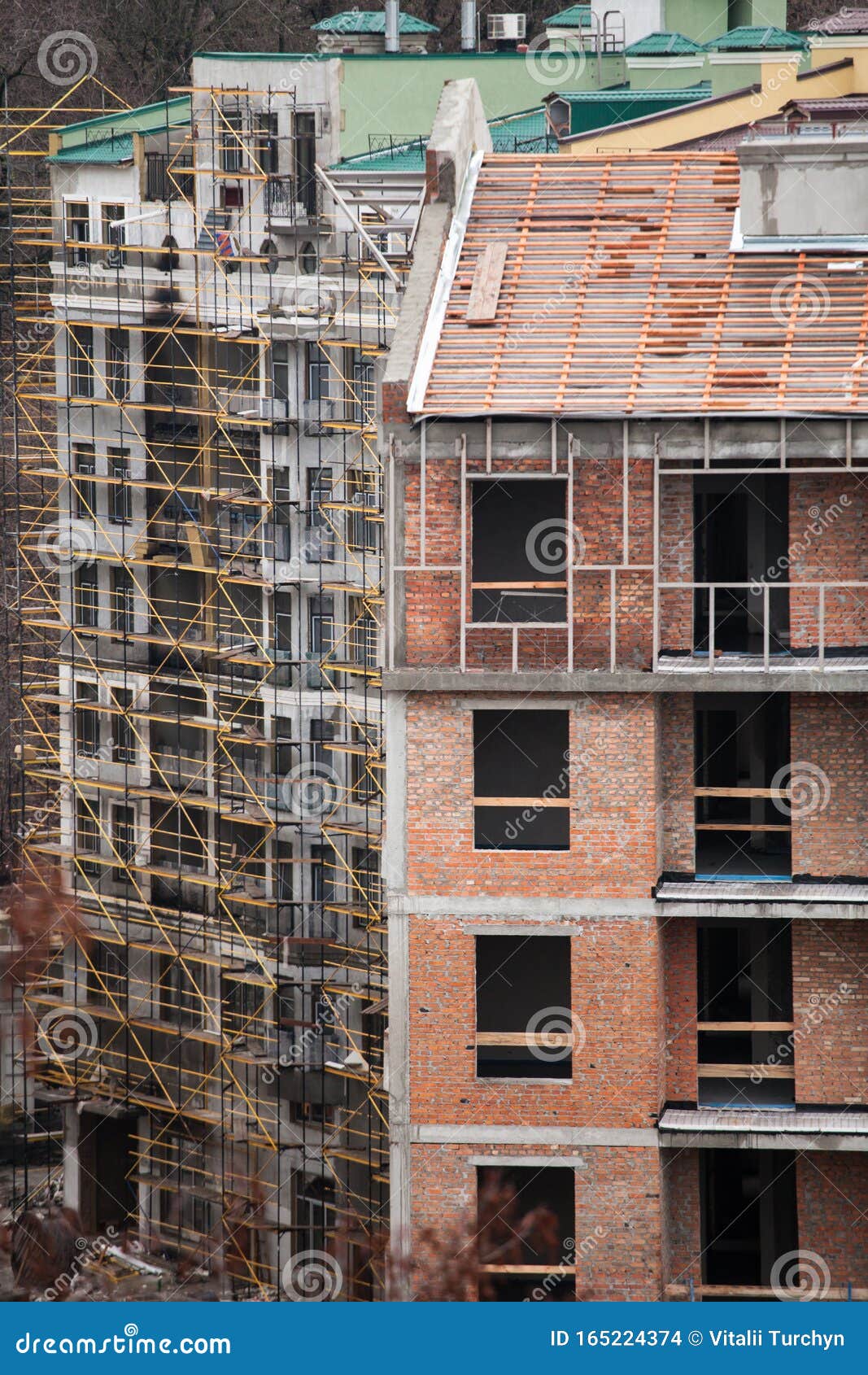 The Construction of a Multi-storey Building. Editorial Stock Image ...
