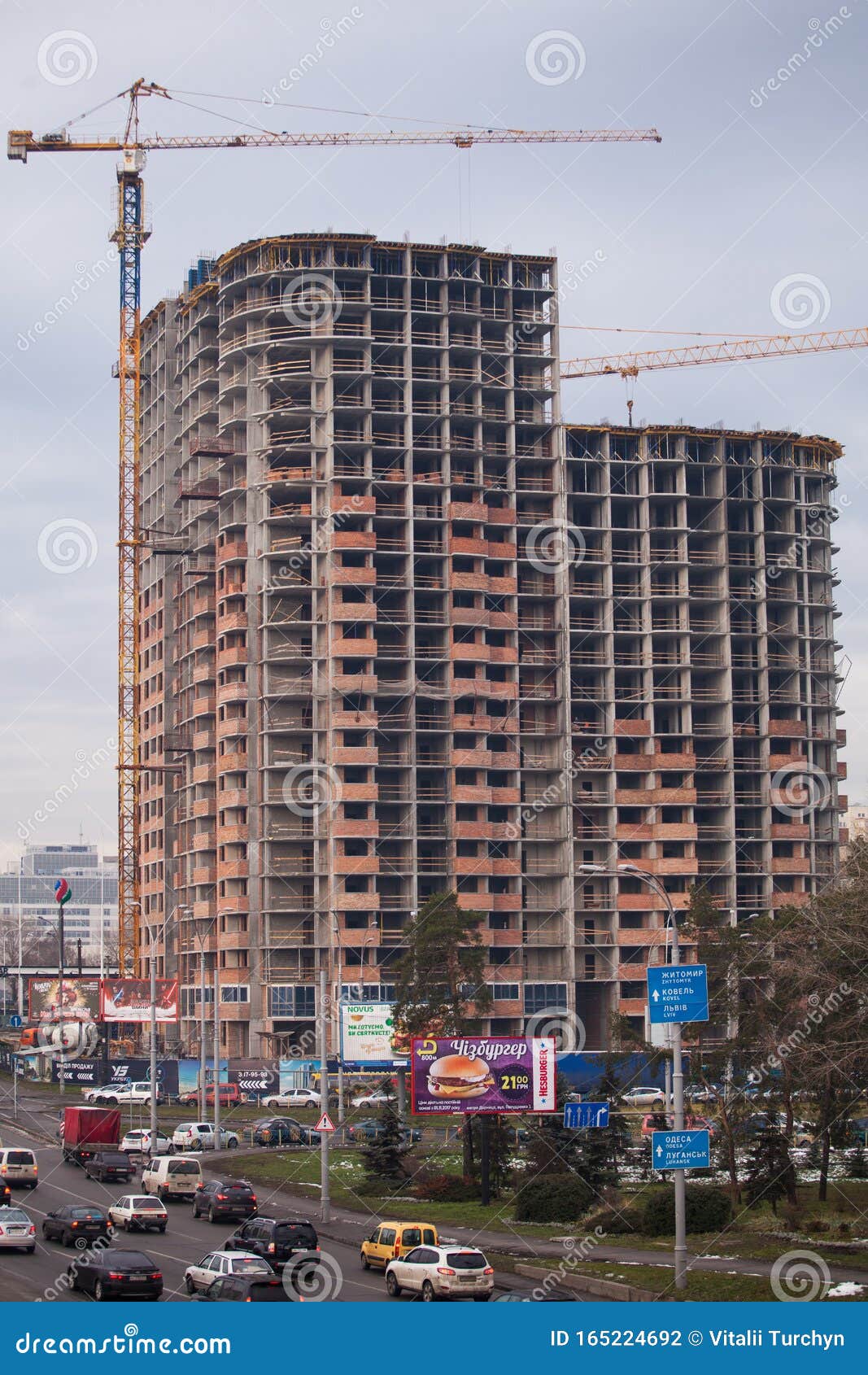 The Construction of a Multi-storey Building. Editorial Photography ...