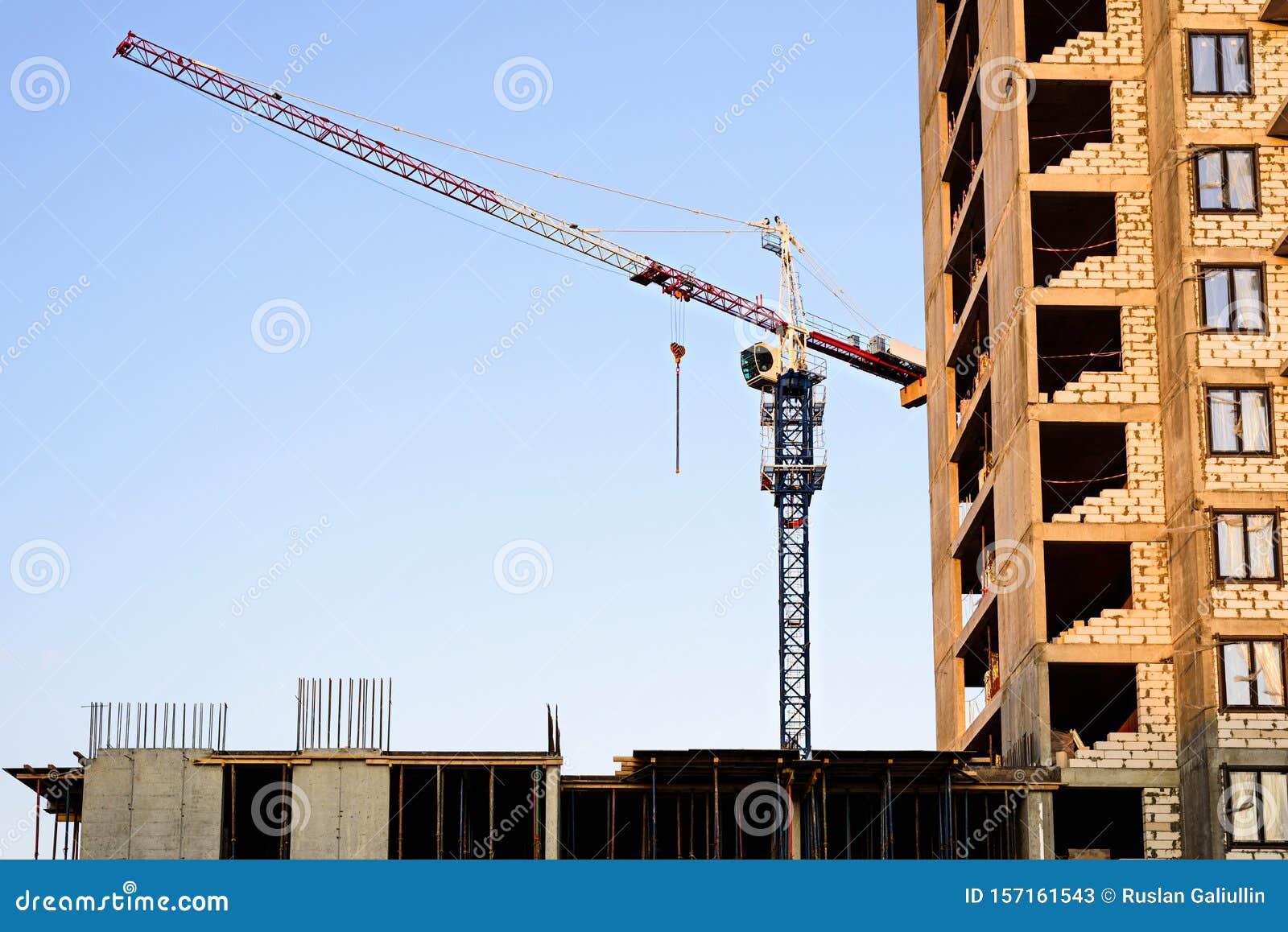 Construction of Multi-storey Building Stock Image - Image of growth ...