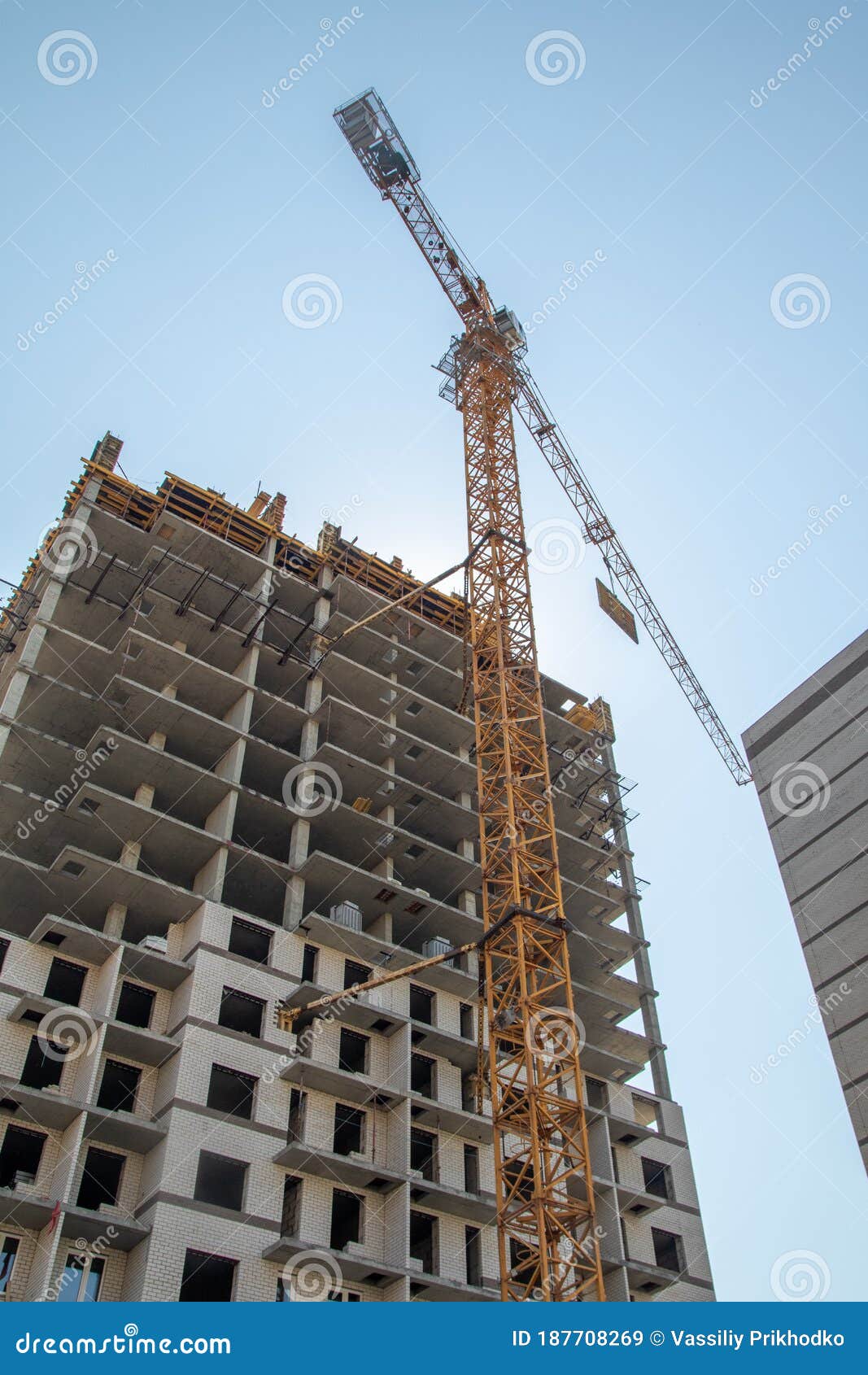 The Construction of a Multi-storey Building, Stock Image - Image of ...