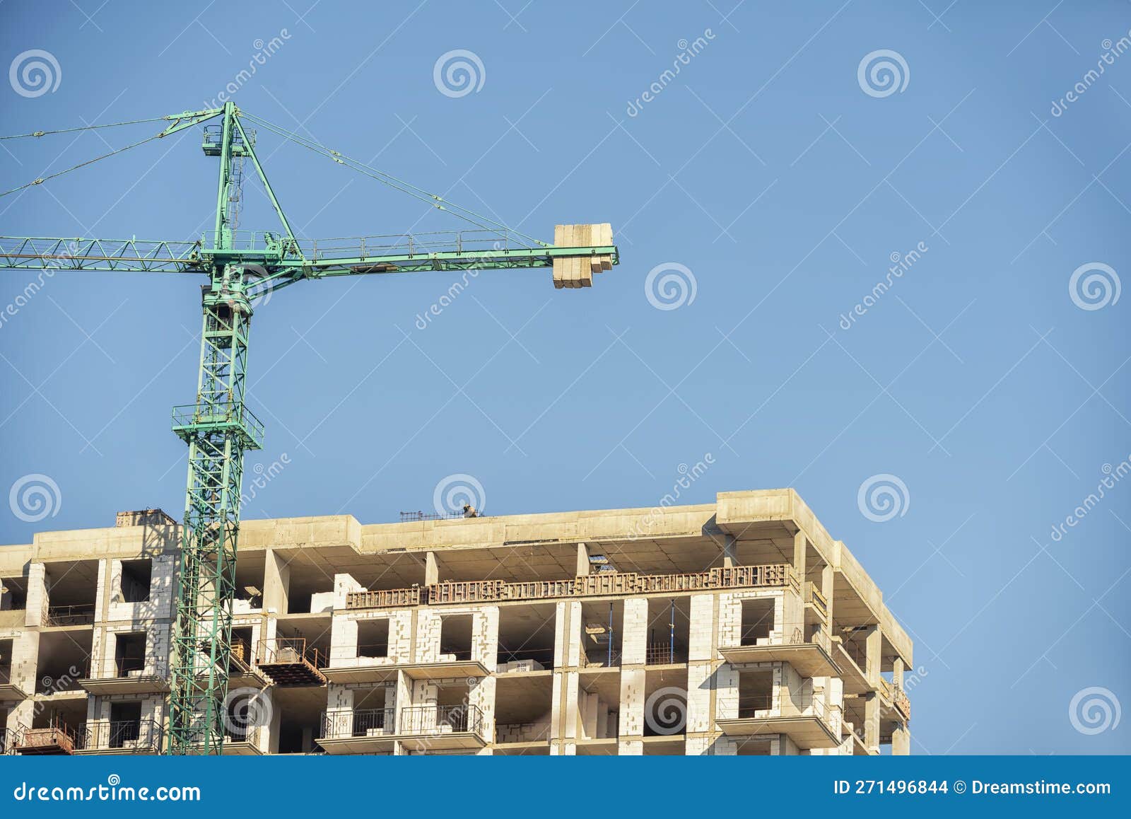 Construction of a Multi-storey Building. Tap Stock Photo - Image of ...