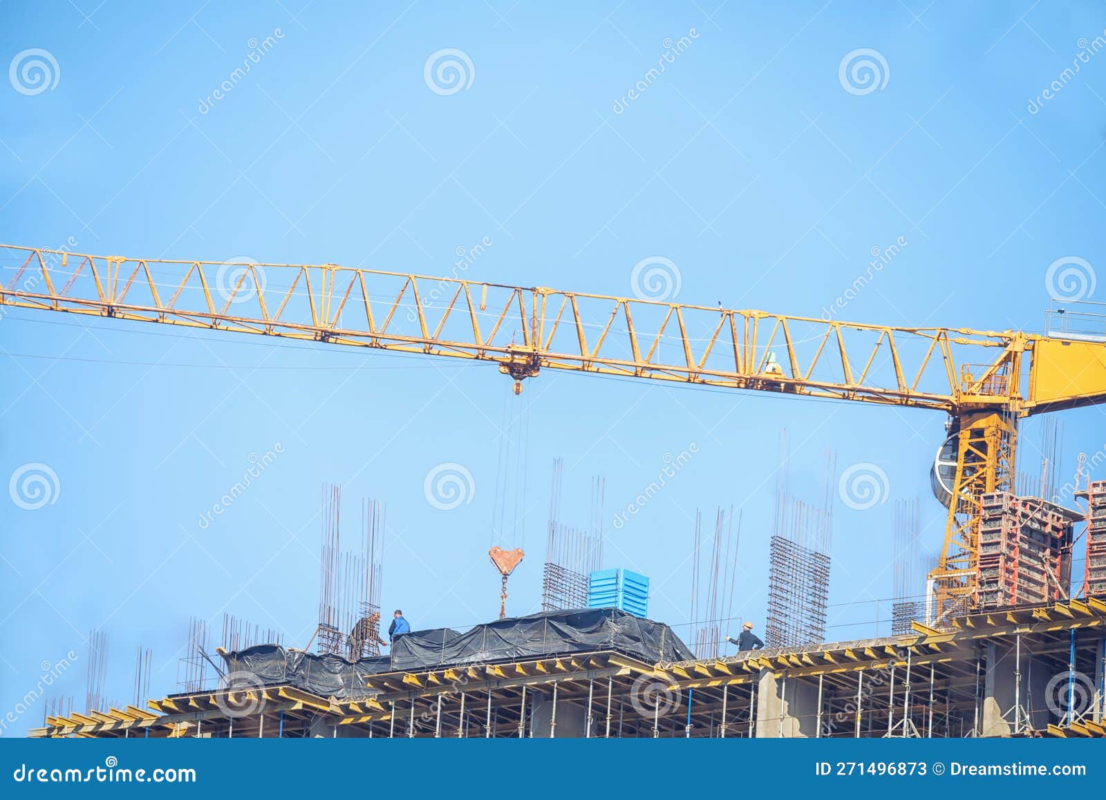 Construction of a Multi-storey Building. Tap Stock Image - Image of ...