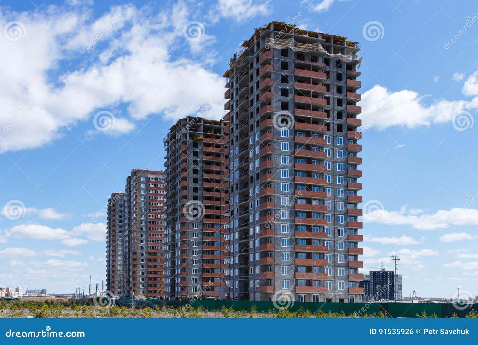 Construction of a Multi-storey Building Stock Photo - Image of ...
