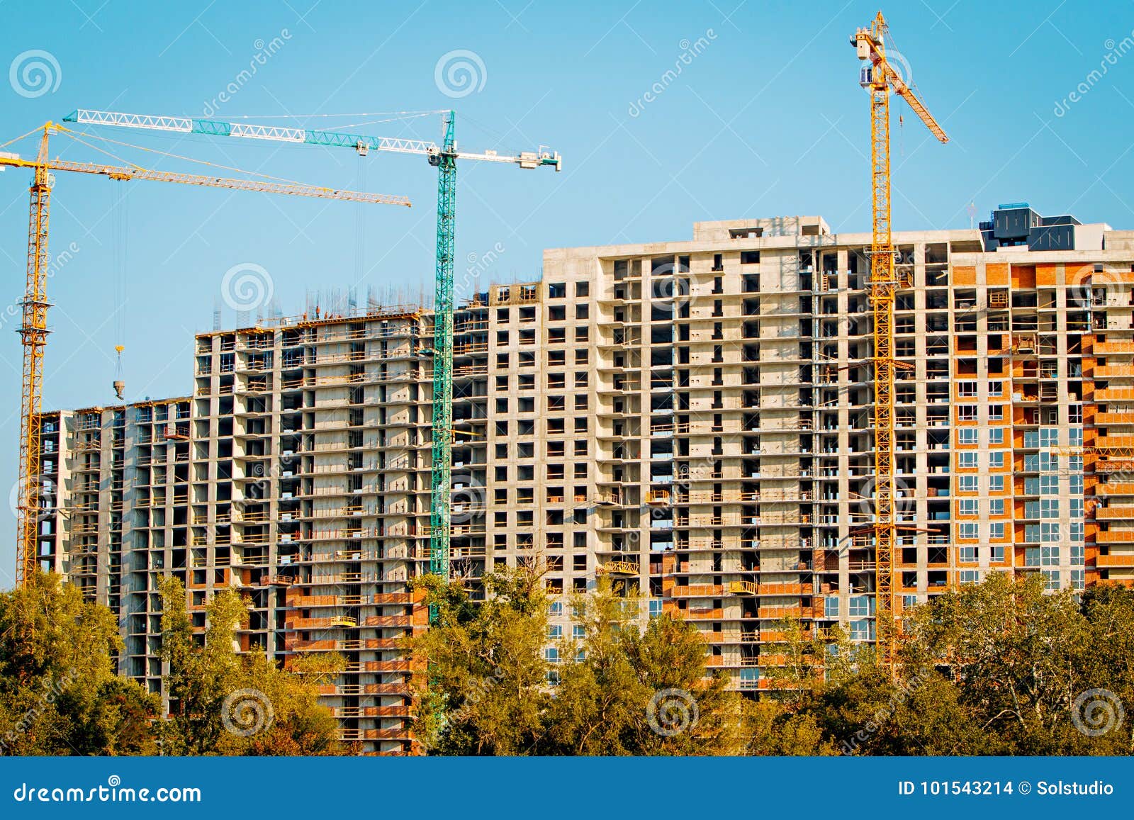 Construction of Multi-storey Buildings Stock Photo - Image of highrise ...