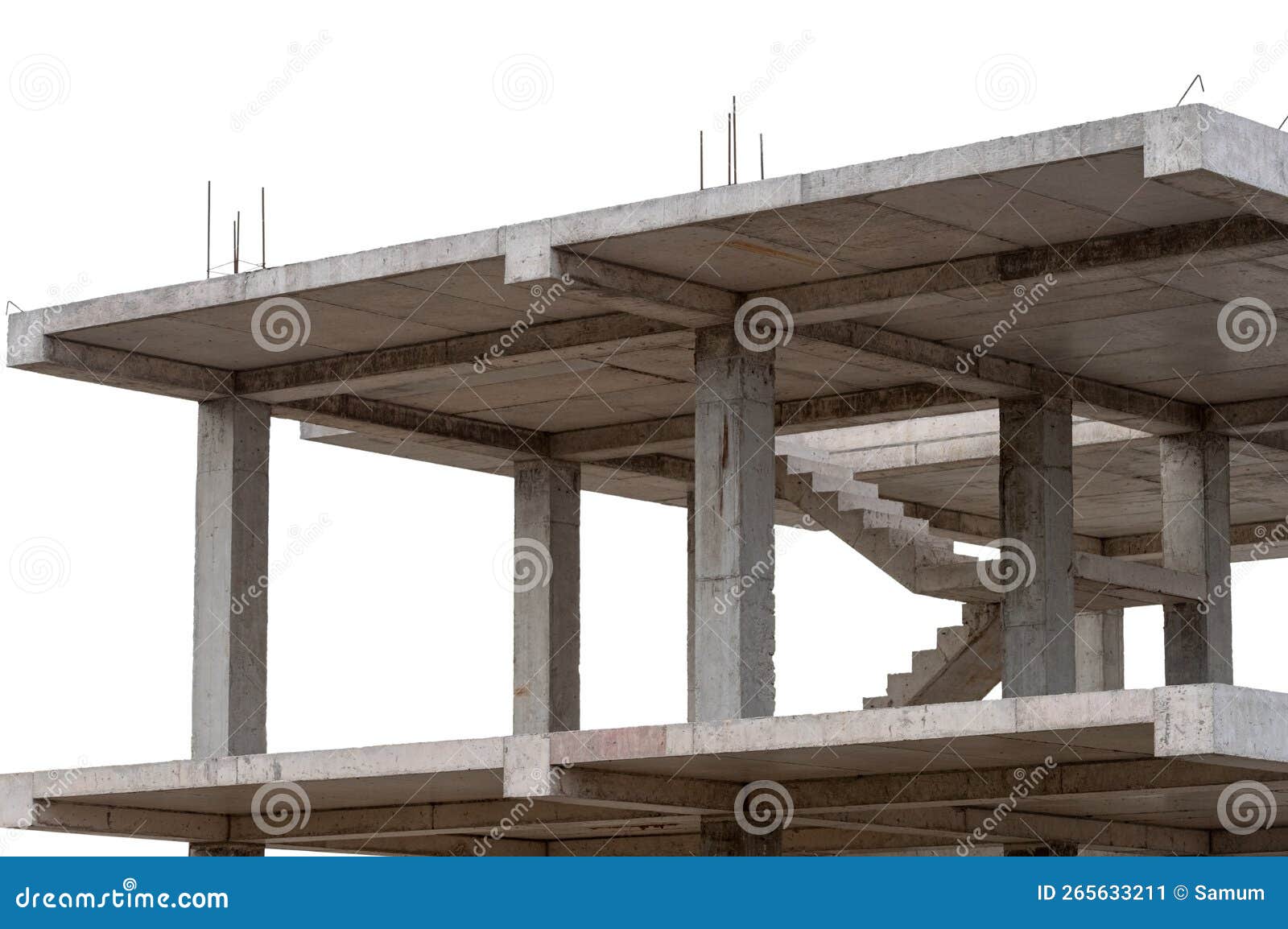 Construction of a Multi-storey Concrete Monolithic Building Stock Image ...