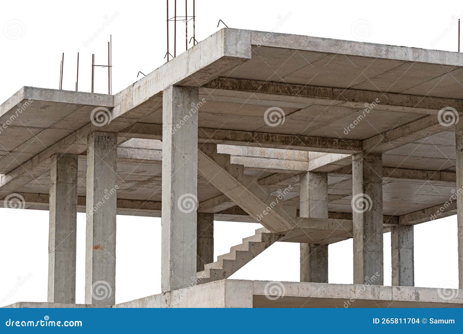 Construction of a Multi-storey Concrete Monolithic Building Stock Photo ...