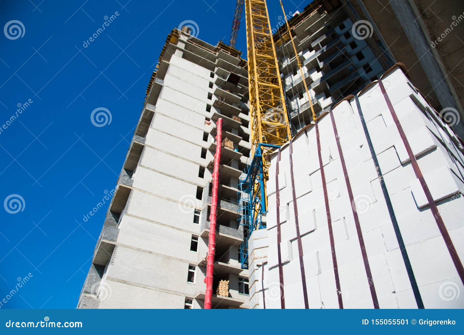Construction of Multi-storey Residential Building Stock Image - Image ...