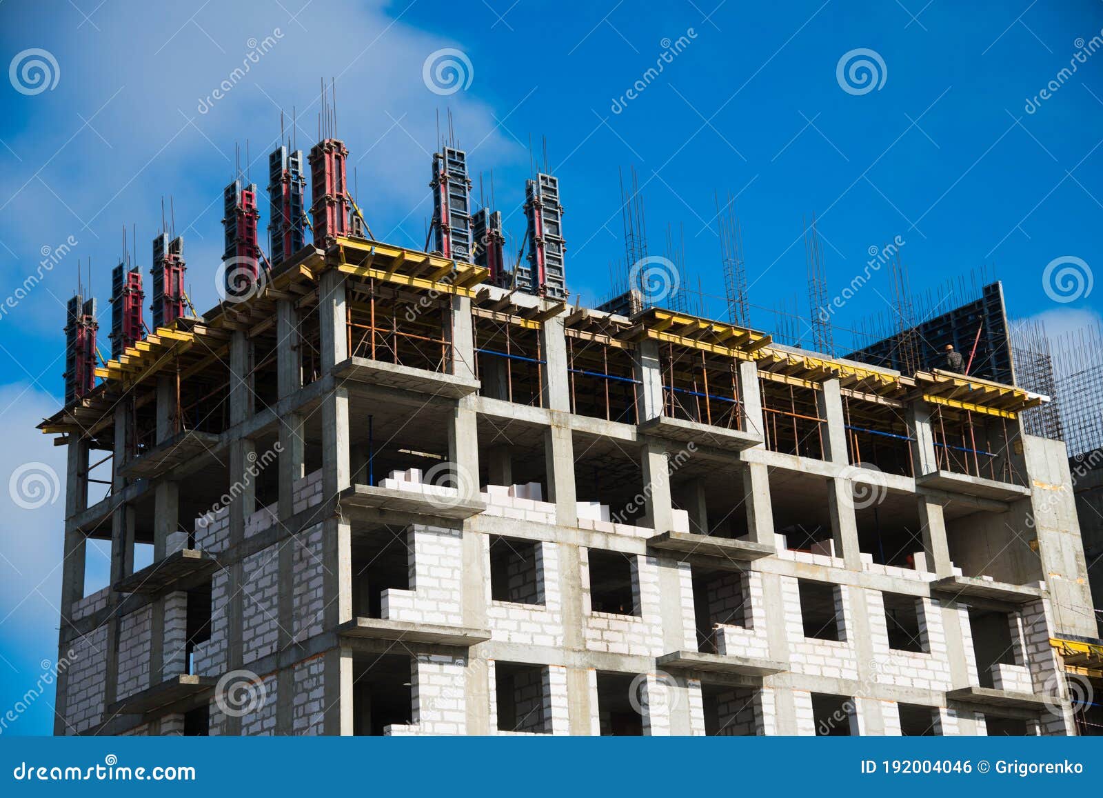 Construction of Multi-storey Residential Building Stock Photo - Image ...