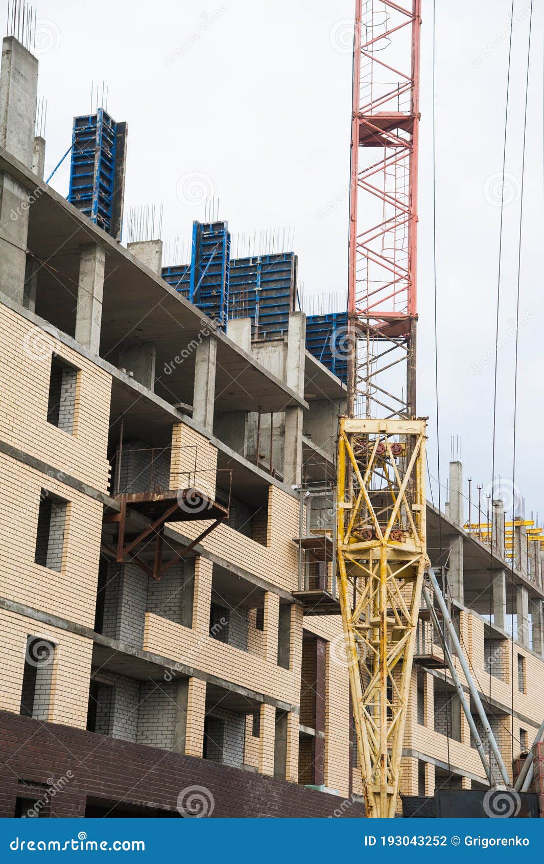 Construction of Multi-storey Residential Building Stock Photo - Image ...