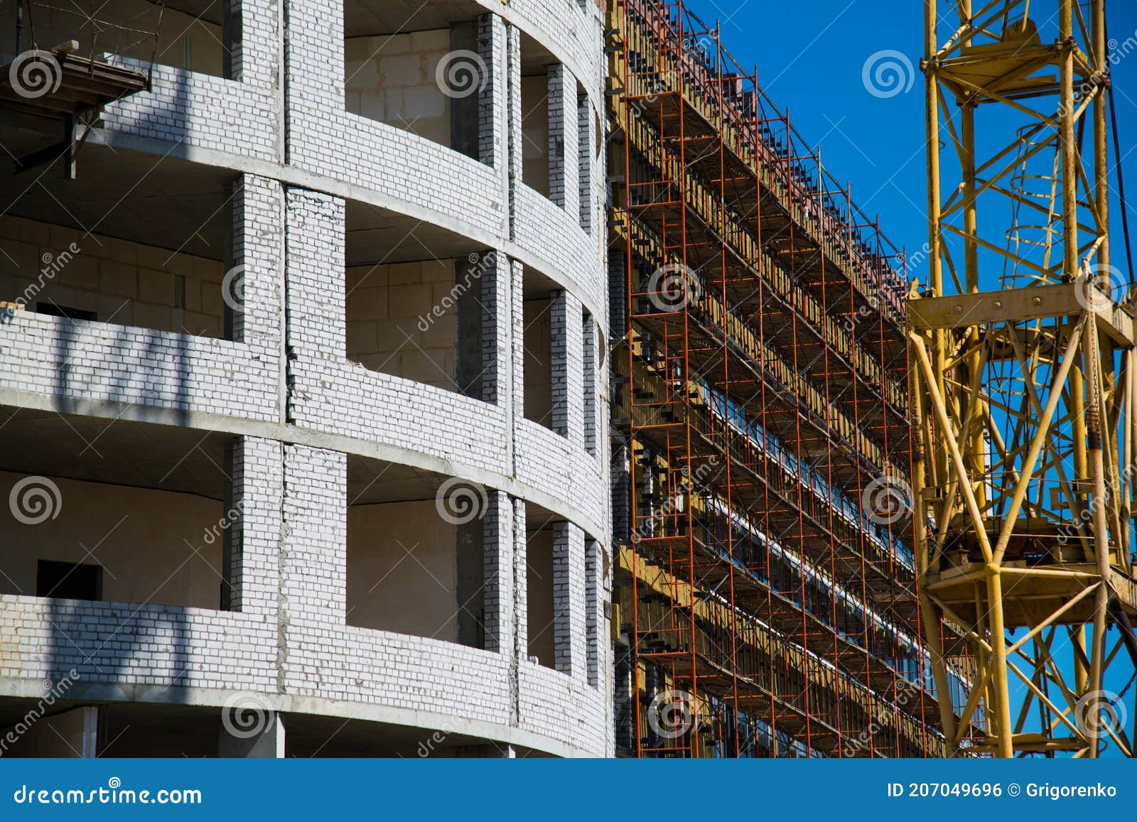 Construction of Multi-storey Residential Building Stock Photo - Image ...