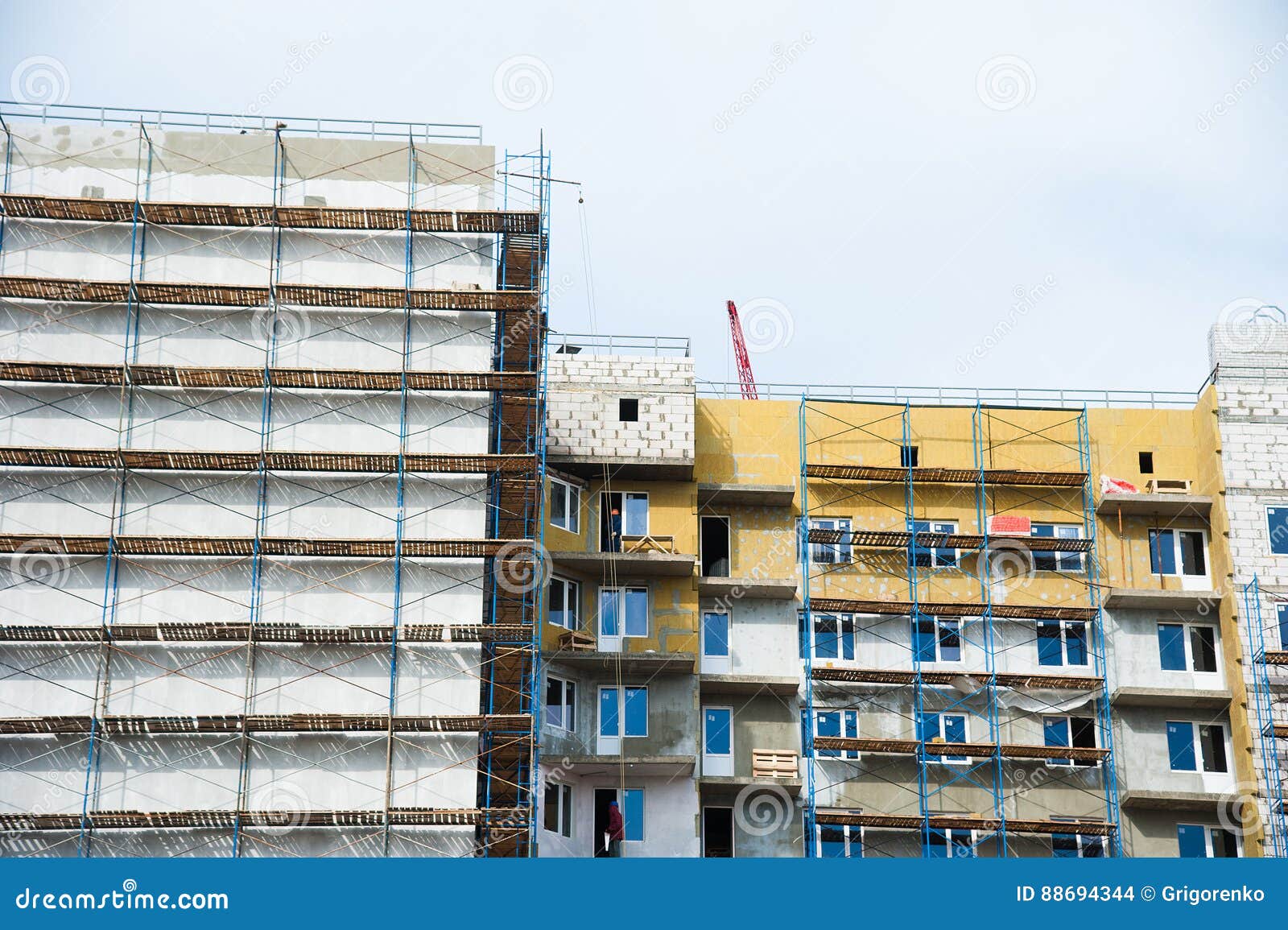 Construction of Multi-storey Residential Building Stock Photo - Image ...