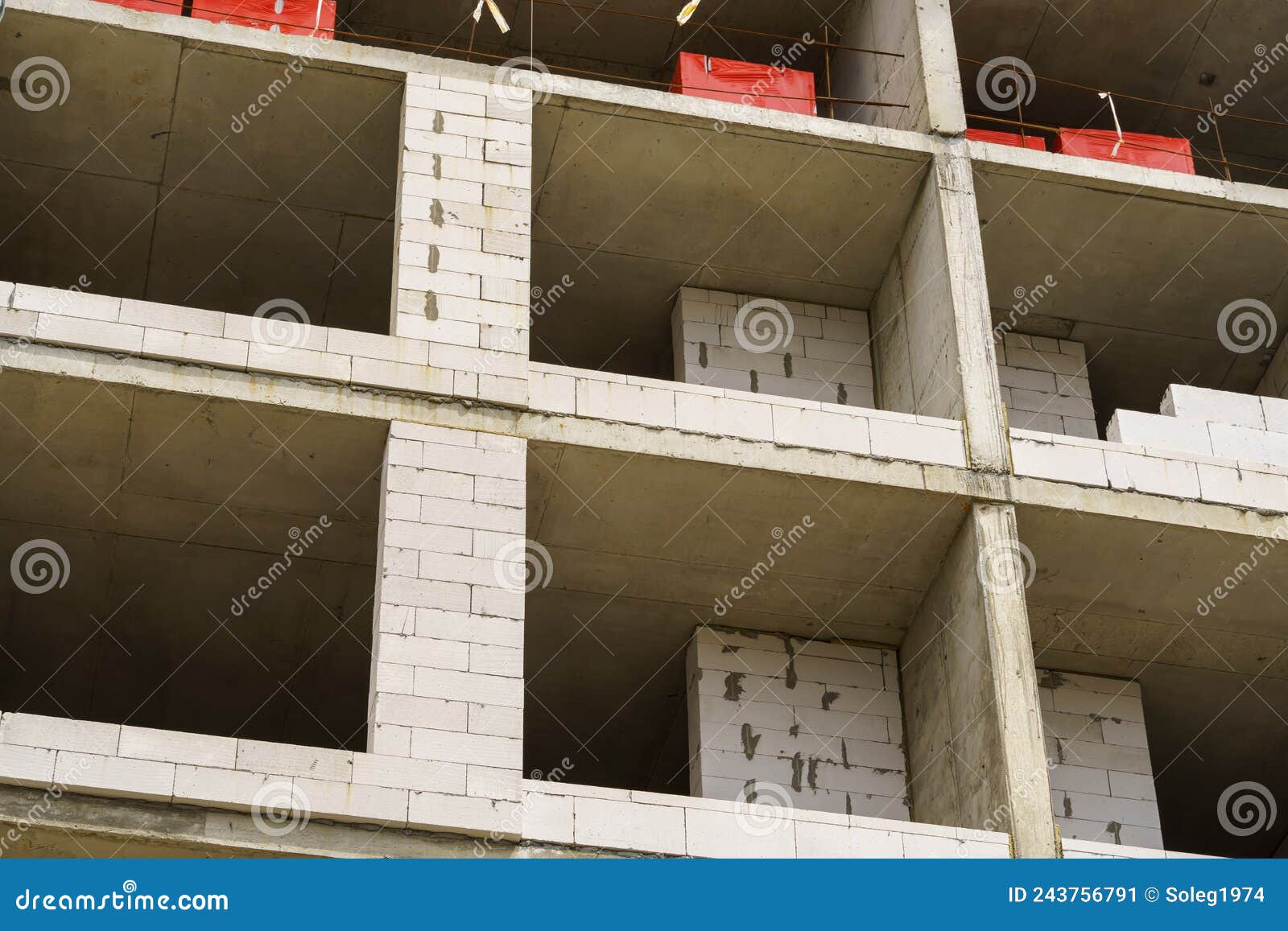 Construction of a Multi-storey Residential Building, Concrete Frame and ...
