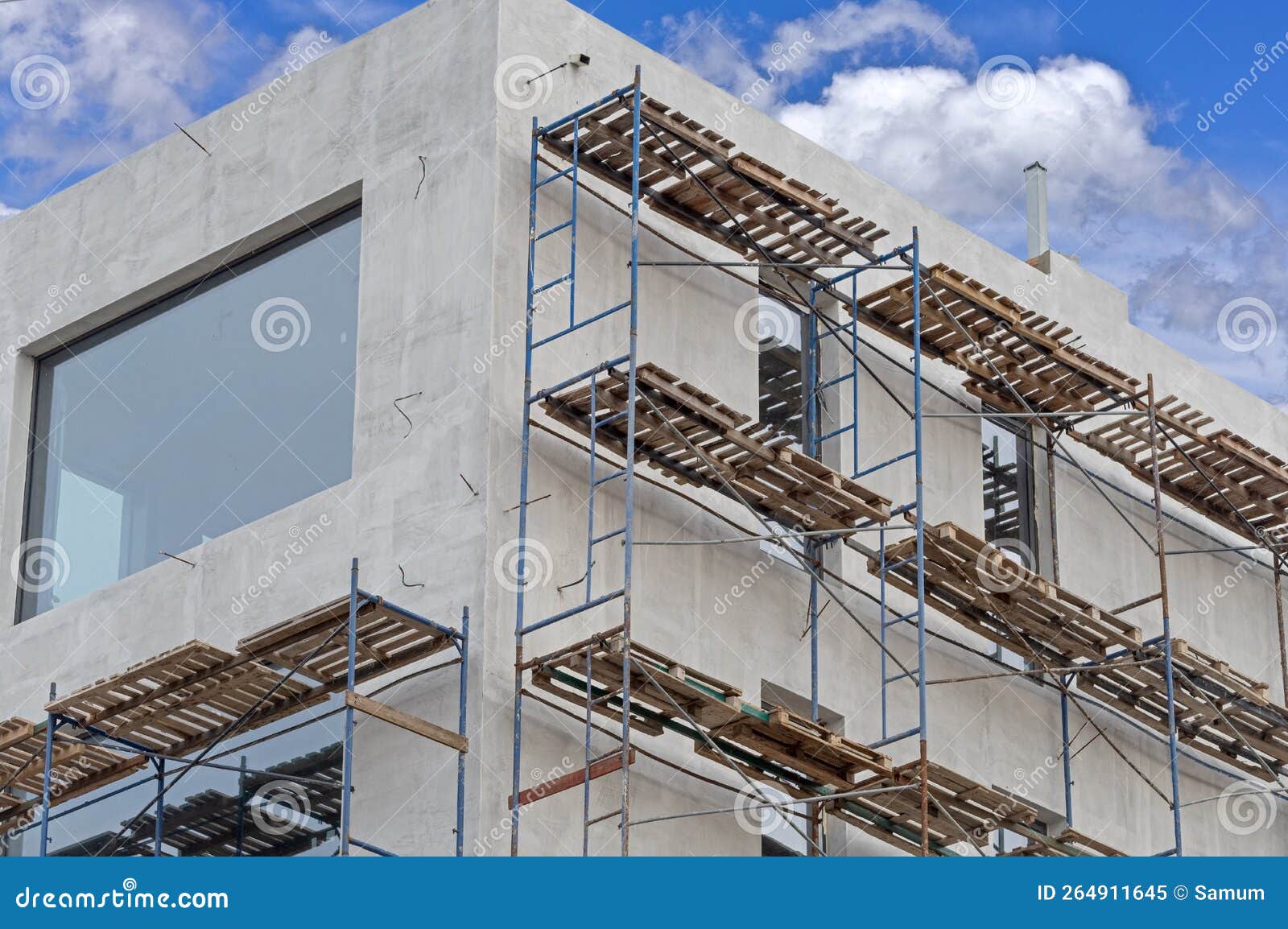 Construction of a Multi-storey Concrete Monolithic Building Stock Image ...