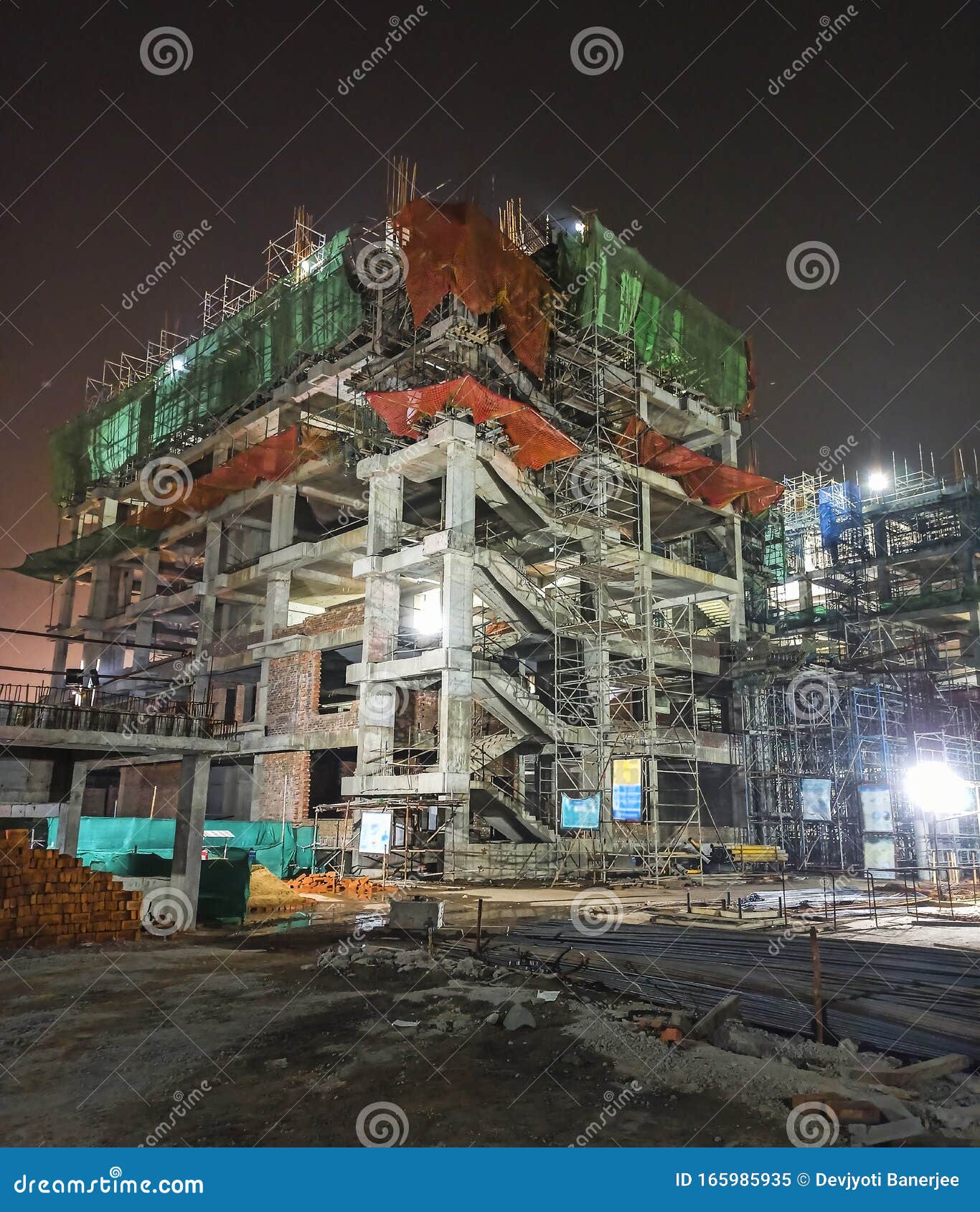 Construction of the Multi-storied Building is Underway in Kolkat Stock ...