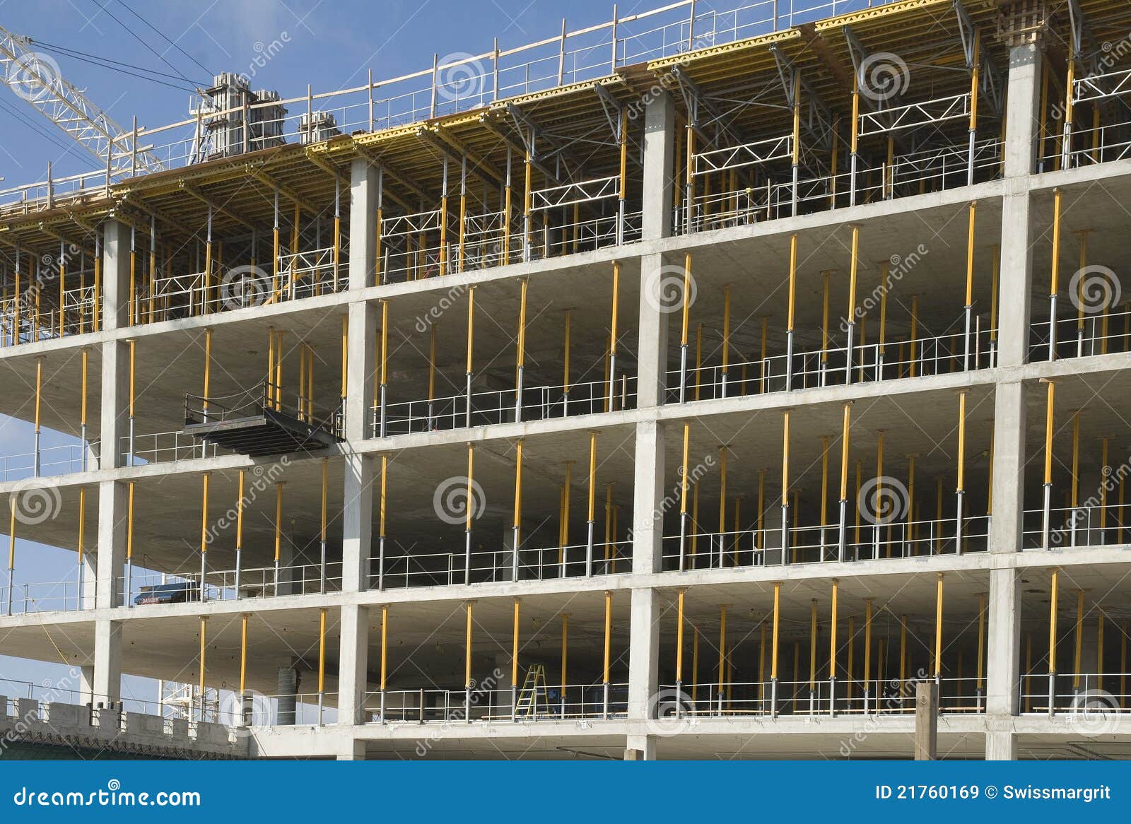 Construction Of A Multilevel Building Stock Image - Image of beam ...