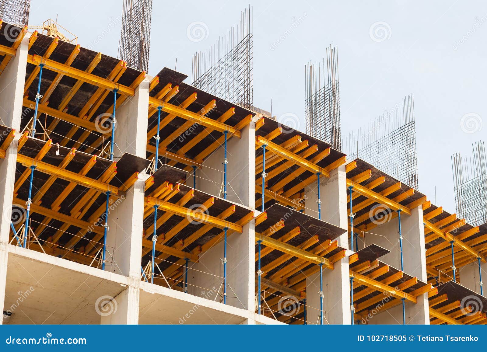 Construction of a Multistory Building, Residential Complex Stock Image ...