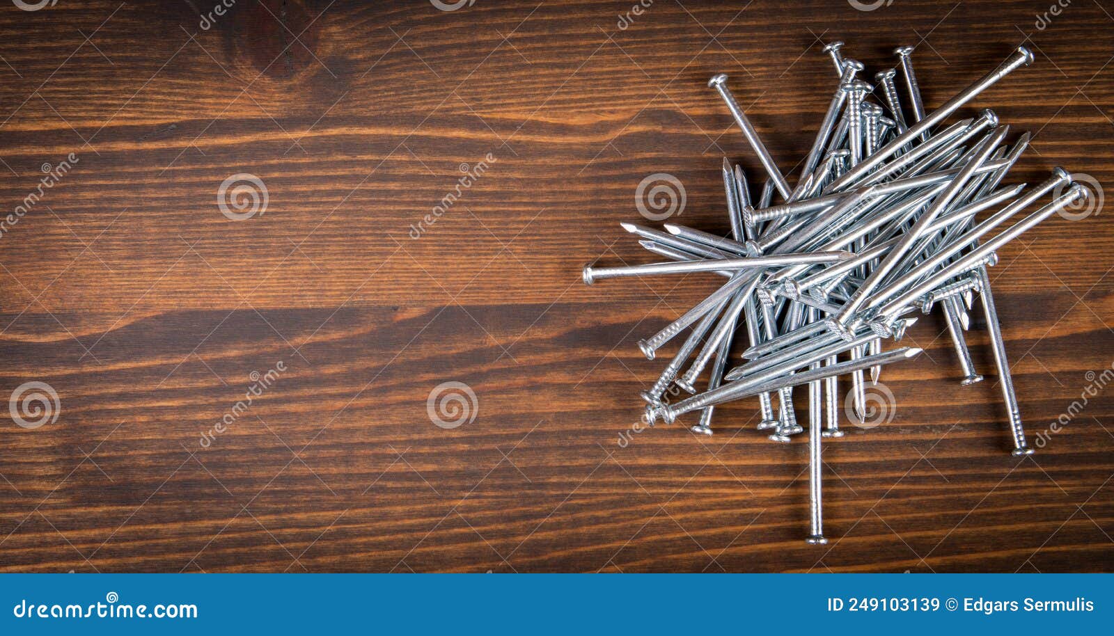 Construction Nail On Mosaic Background Royalty-Free Stock Photo ...