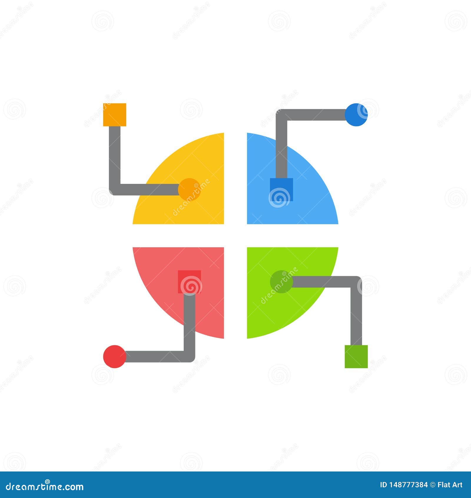 Construction, Network, Map Flat Color Icon. Vector Icon Banner Template ...