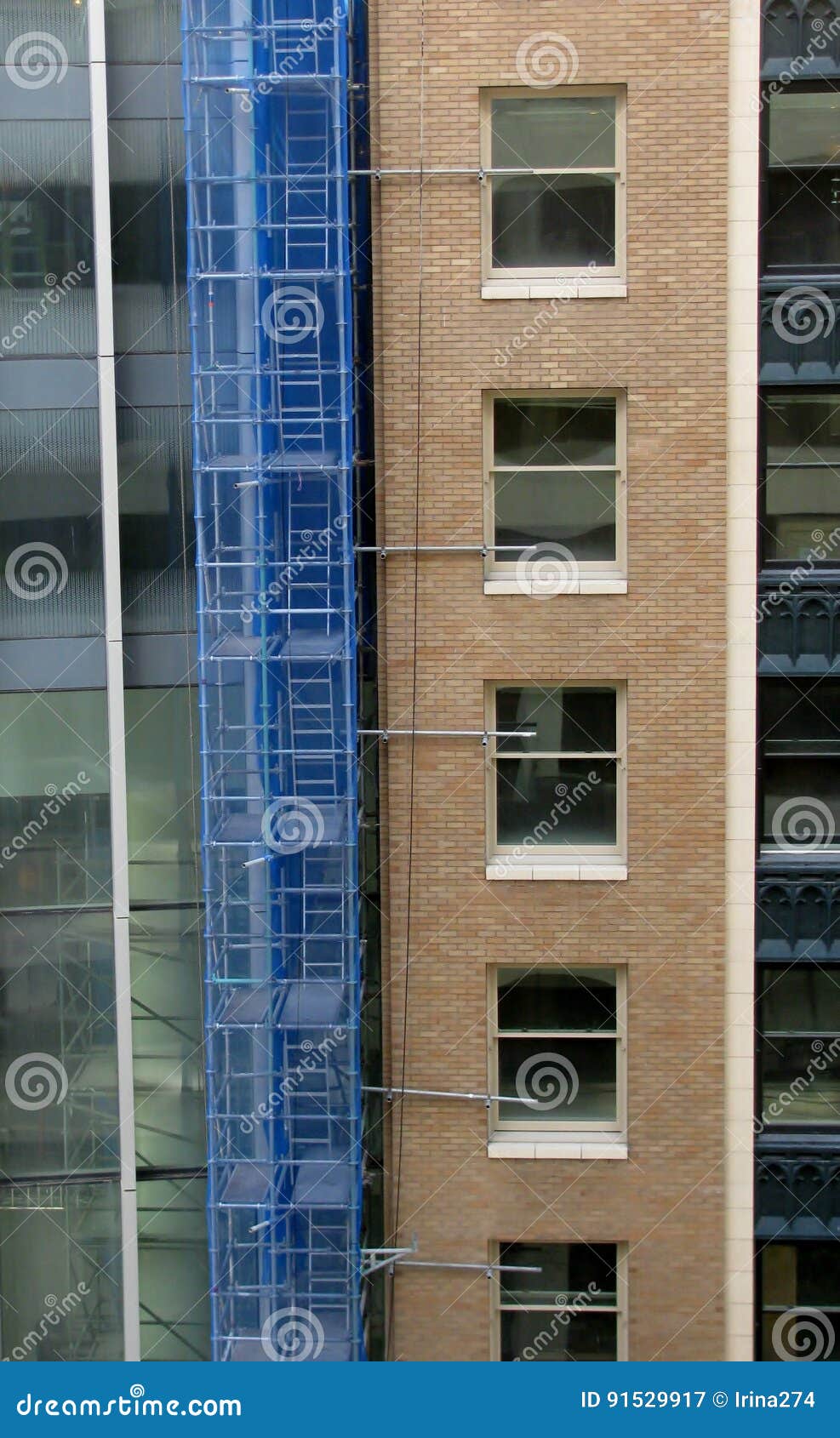 Construction of a New Adjacent. Stock Image - Image of modern ...