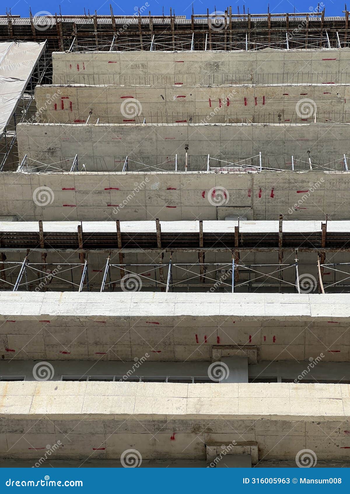Construction of a New Apartment Building. High Quality Photo Stock ...