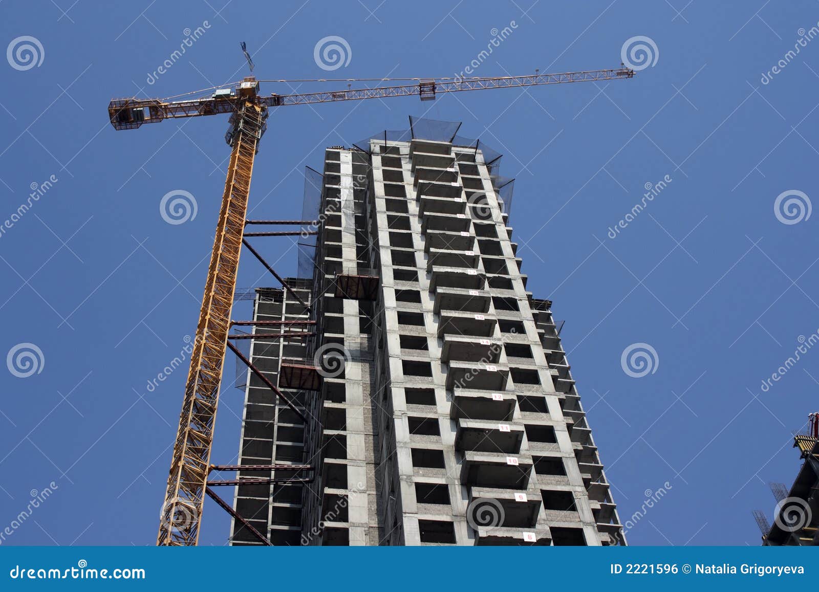 Construction of New Building Stock Photo - Image of concrete ...