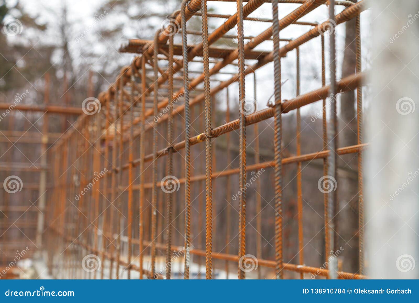 Construction of a New Building, Binding of Reinforcement Stock Photo ...