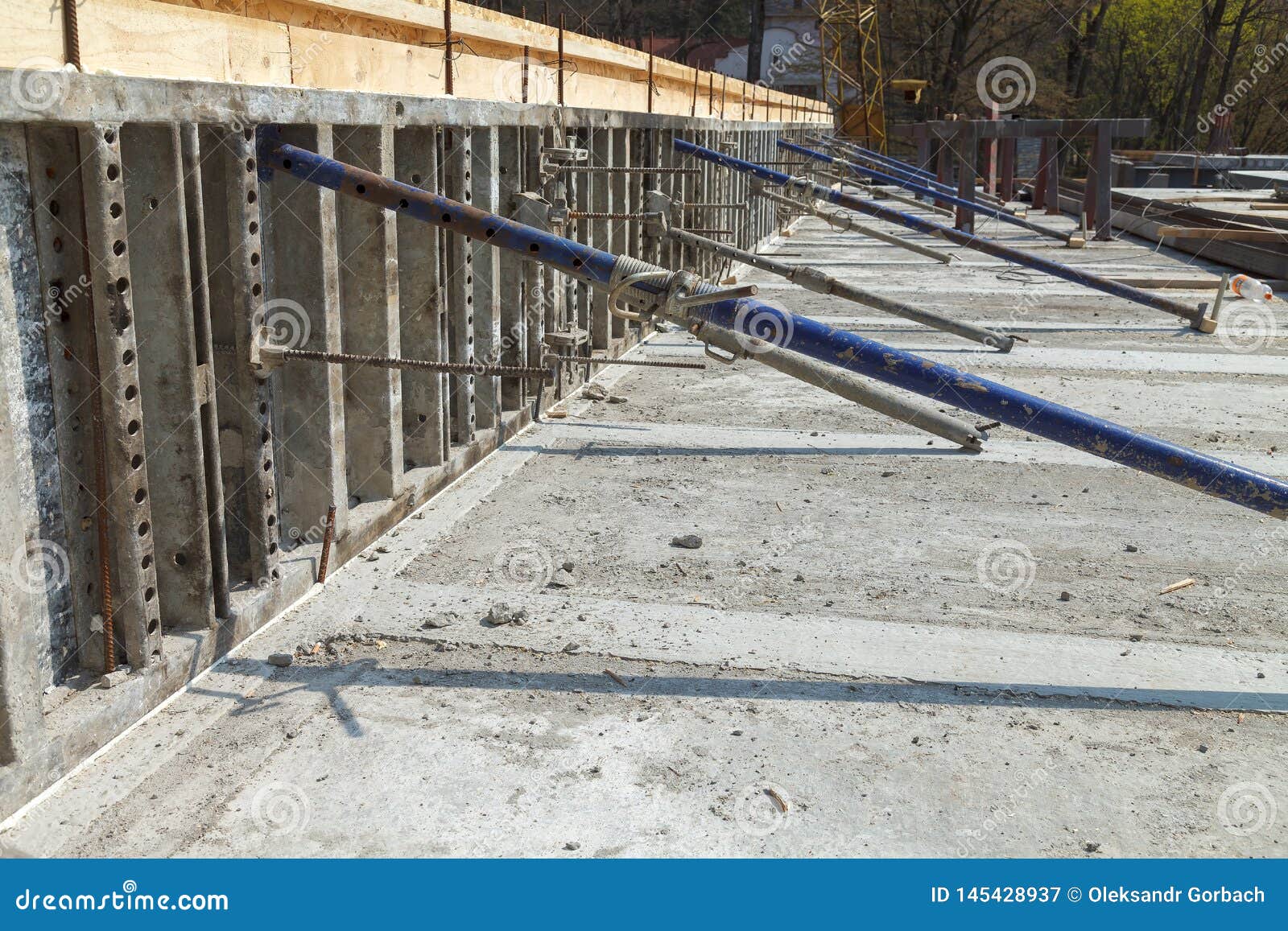 Construction of a New Building, Binding of Reinforcement Stock Image ...