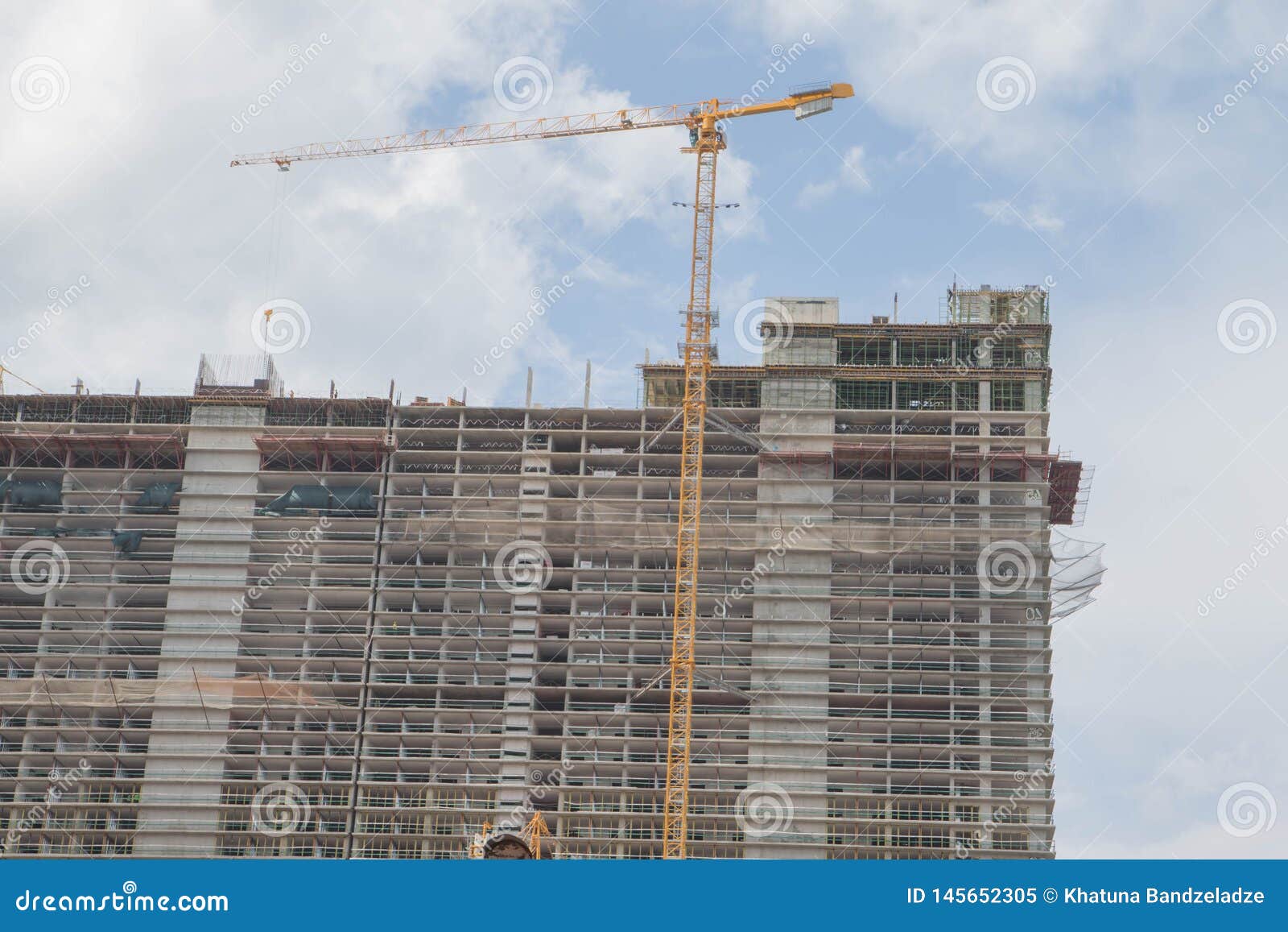 Construction of a New District. High Rise Building Under Construction ...