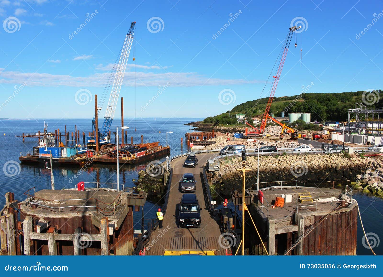 Construction New Ferry Terminal Brodick Isle Arran Editorial Photo ...