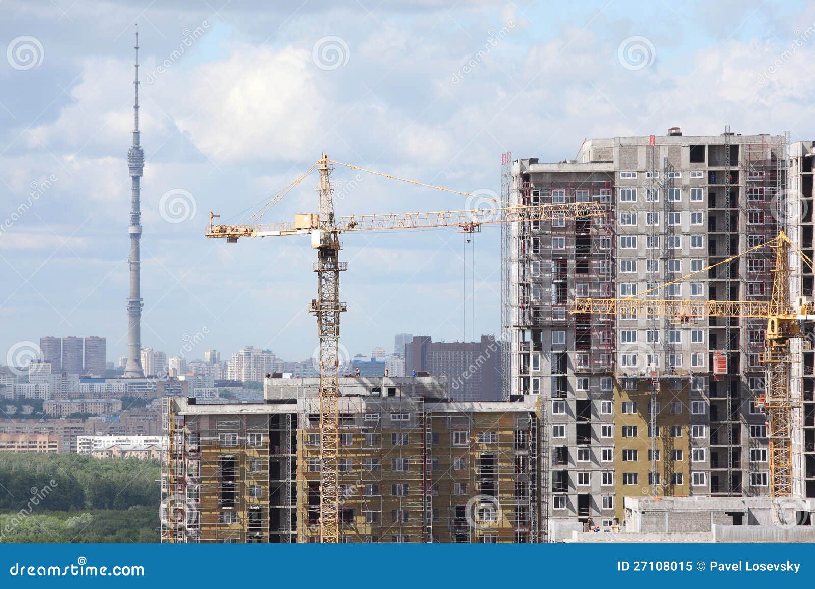 Construction of New High Buildings Stock Image - Image of condominium ...